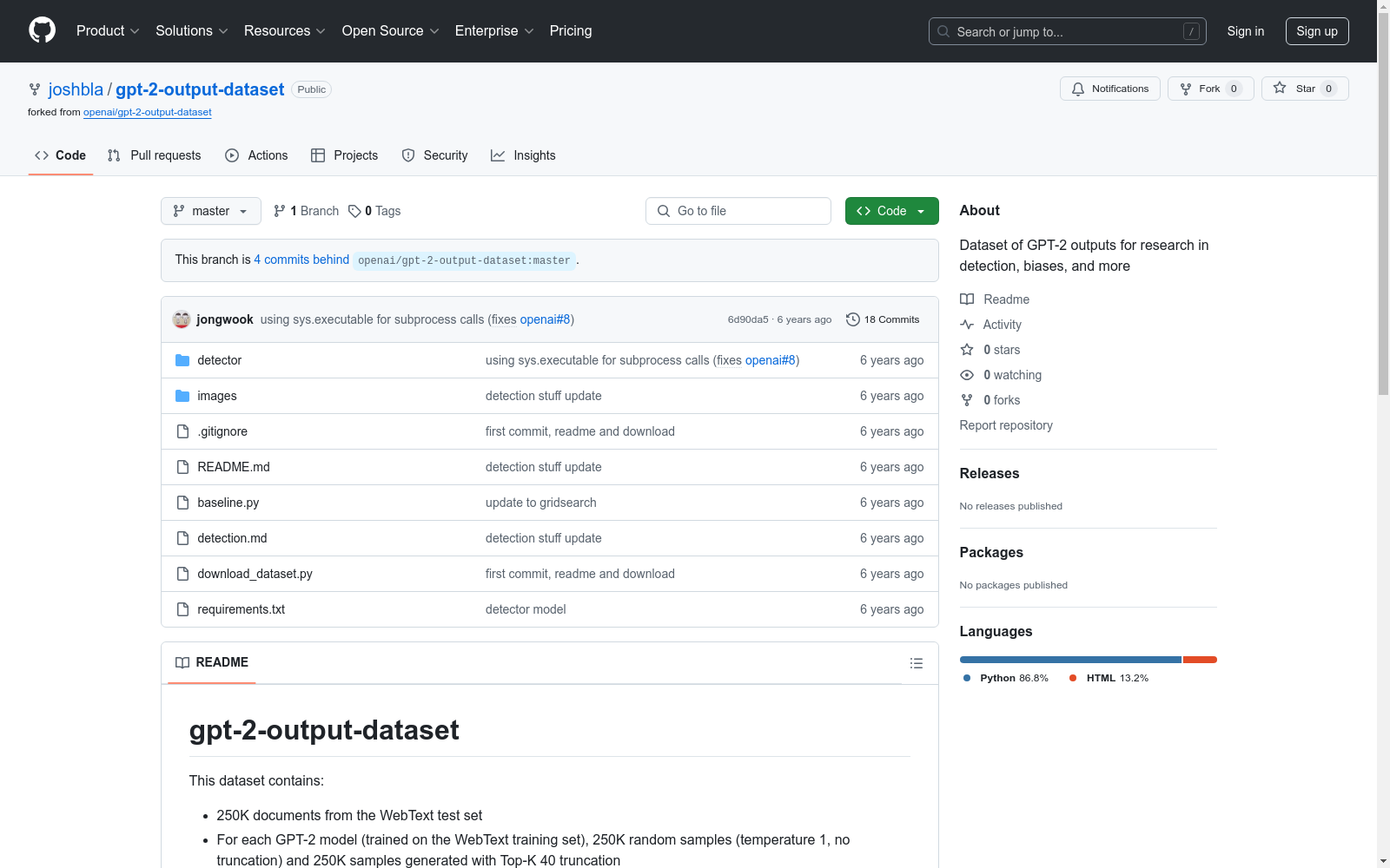 gpt-2-output-dataset|自然语言处理数据集|文本生成数据集