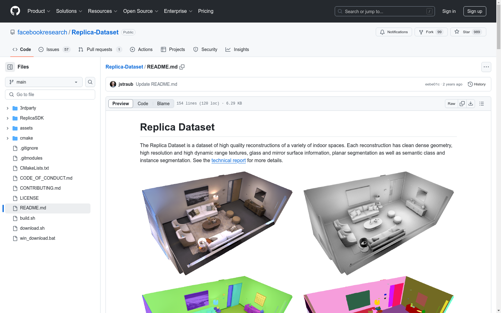 Facebook Reality Labs 发布 Replica Dataset 数据集, 应用在 室内场景重建、机器学习 领域