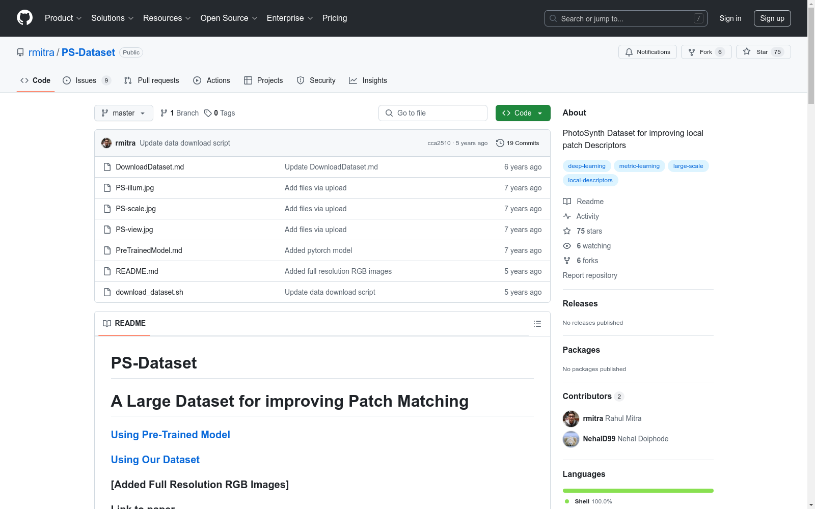 PS-Dataset|图像匹配数据集|补丁检索数据集