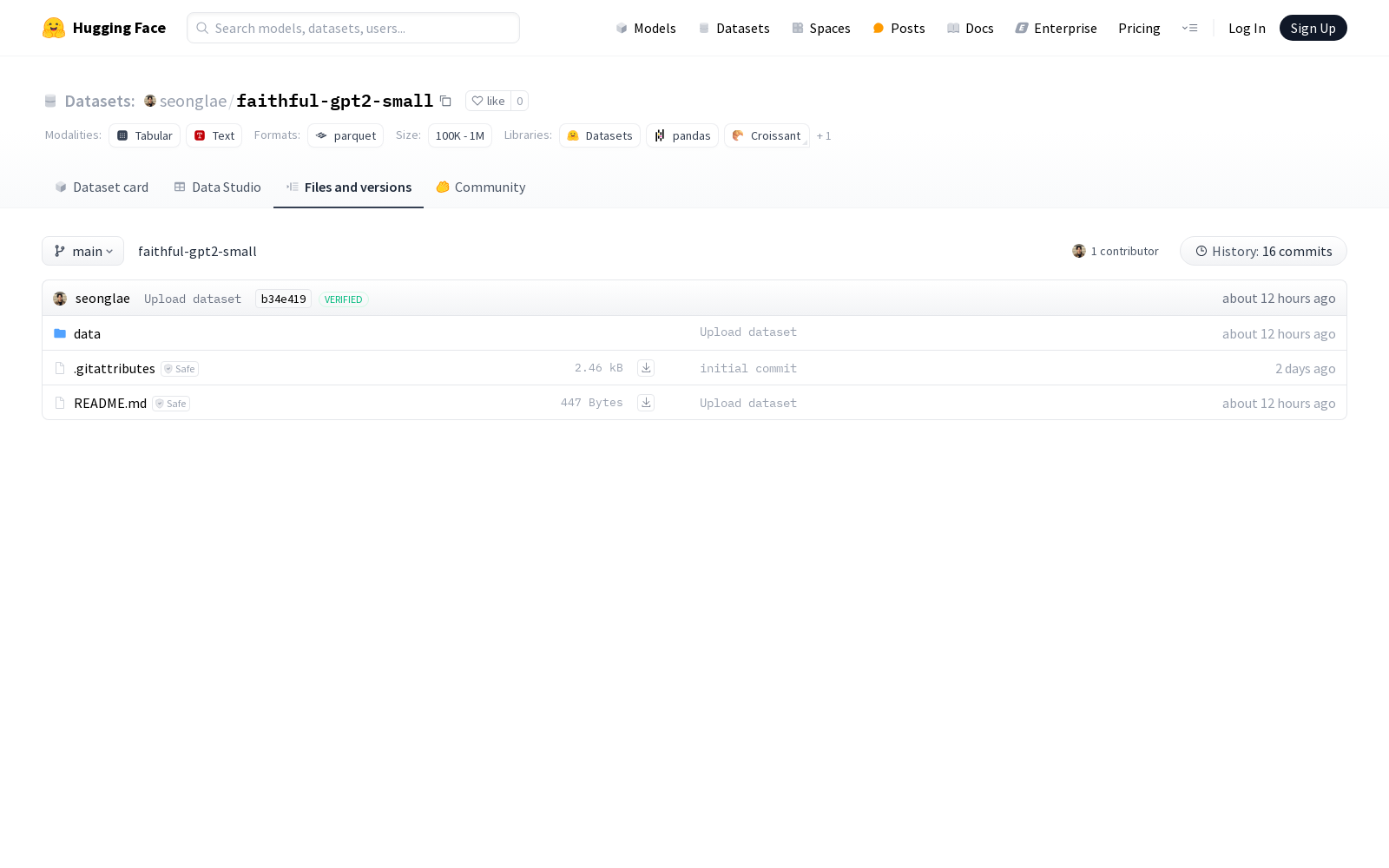 发布 faithful-gpt2-small 数据集, 应用在 自然语言处理、机器学习 领域