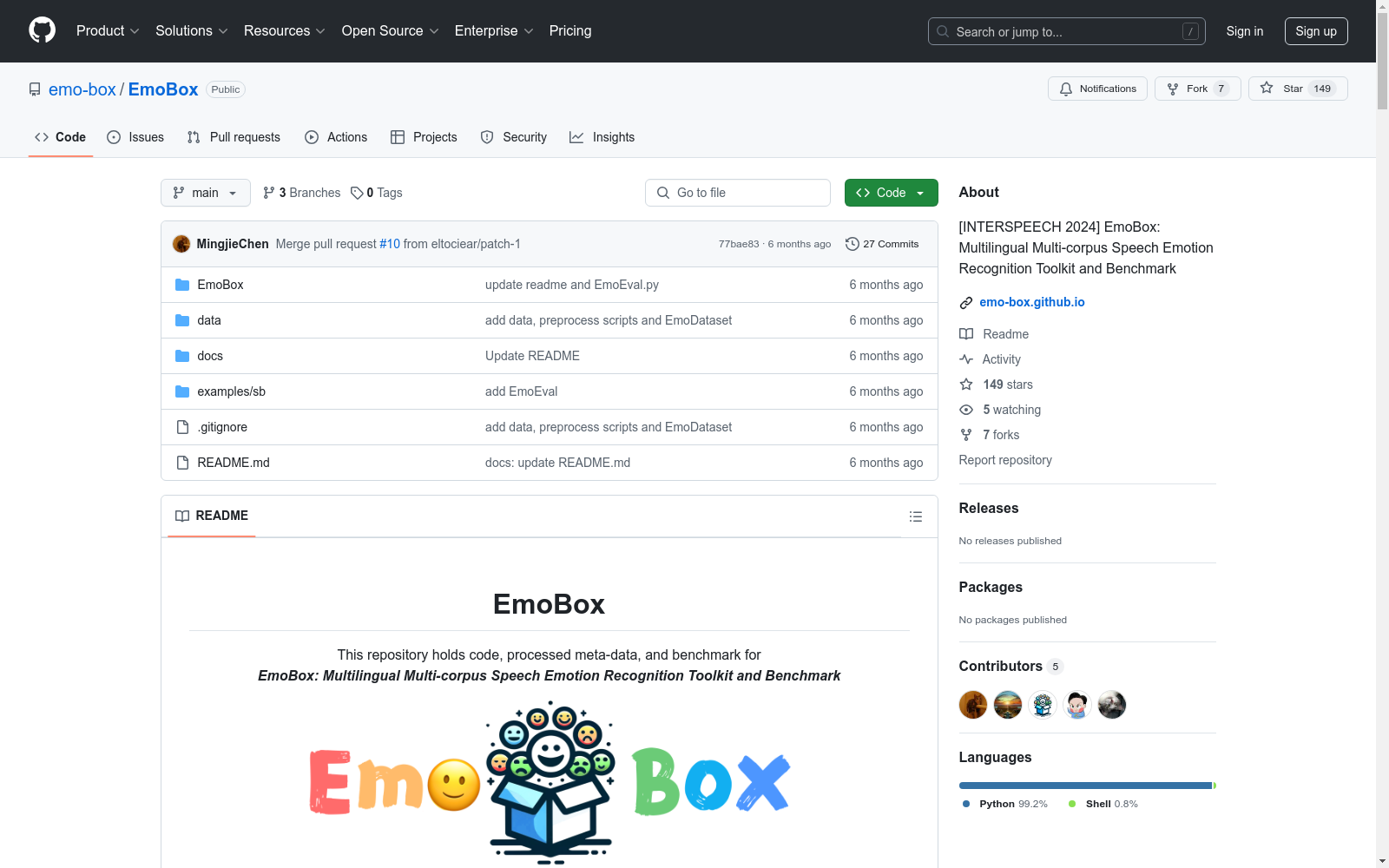EmoBox|语音情感识别数据集|多语言数据集