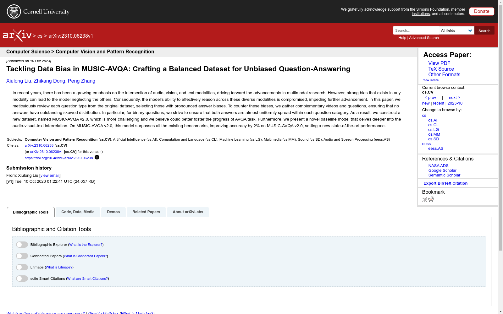 MUSIC-AVQA v2.0|音频-视觉问答数据集|音乐分析数据集