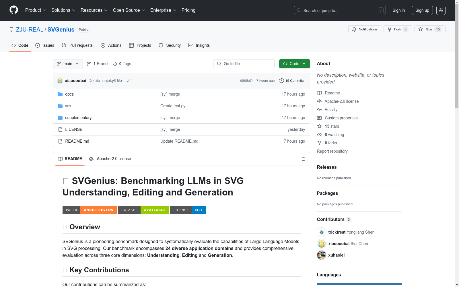 SVGenius|SVG处理数据集|大型语言模型数据集