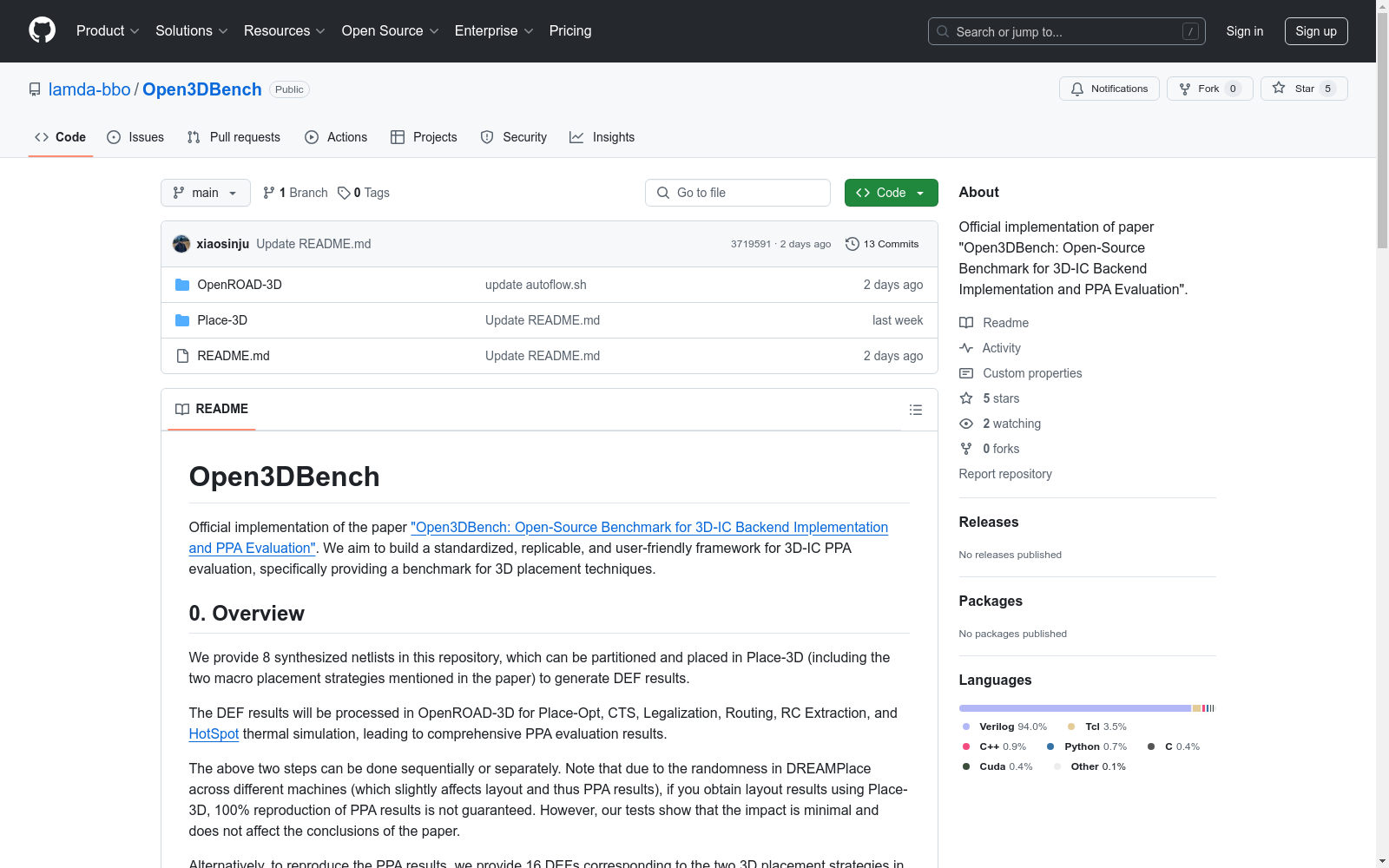 Open3DBench|3D集成电路设计数据集|高密度集成数据集
