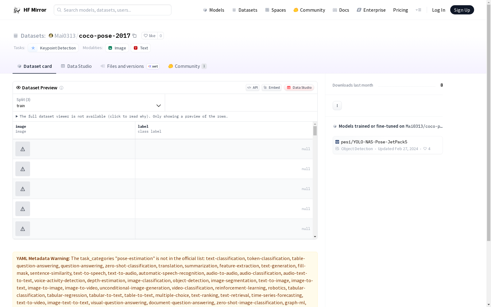 Mai0313/coco-pose-2017|人体姿态估计数据集|计算机视觉数据集