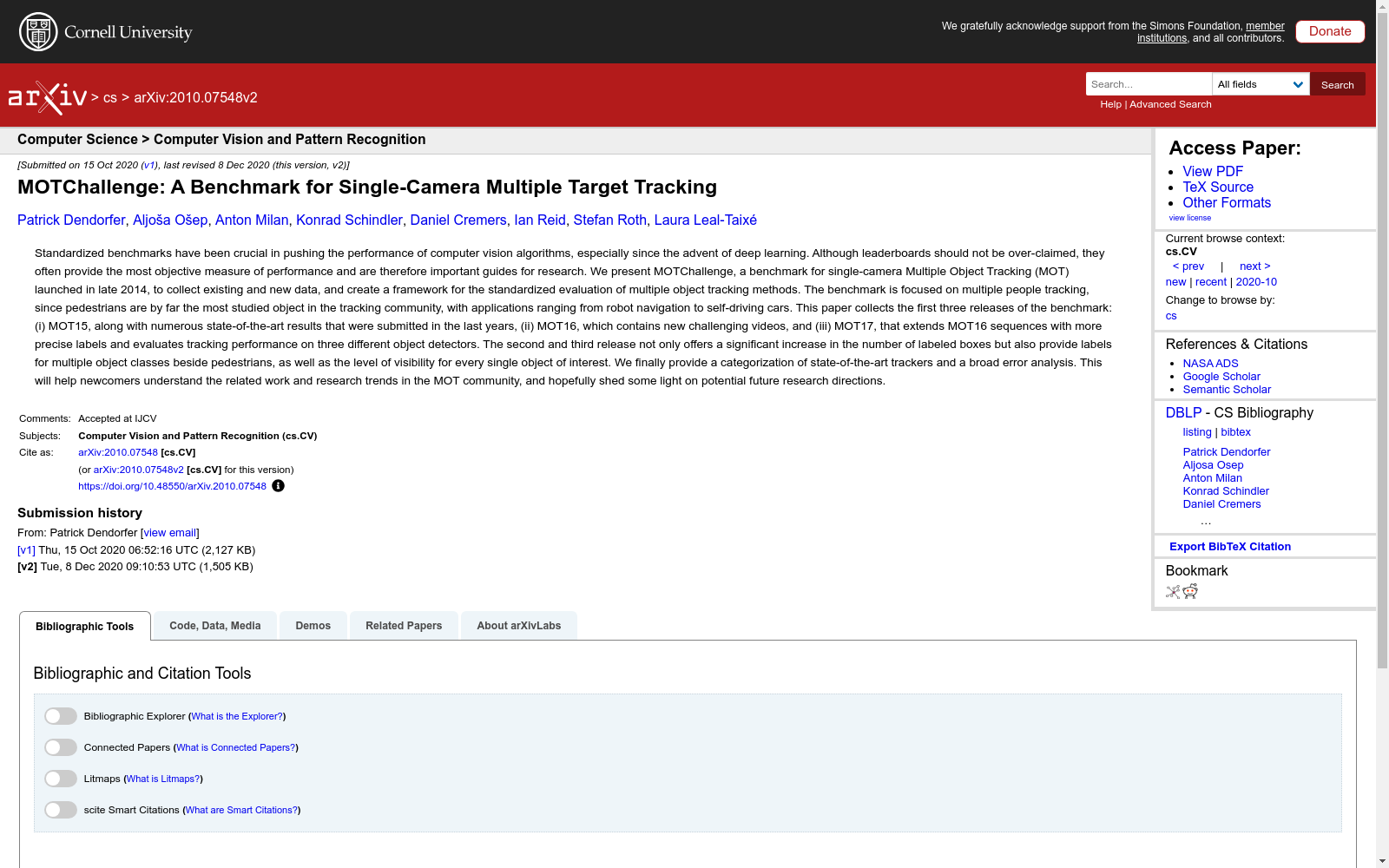 MOTChallenge|多目标跟踪数据集|行人跟踪数据集