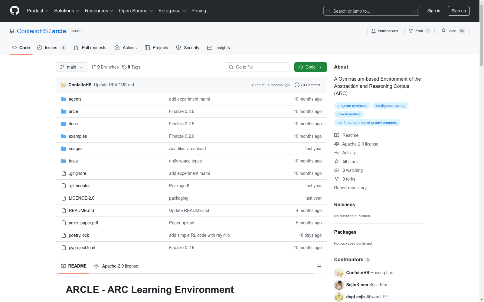 ARC (Abstraction and Reasoning Corpus)|抽象推理数据集|强化学习数据集