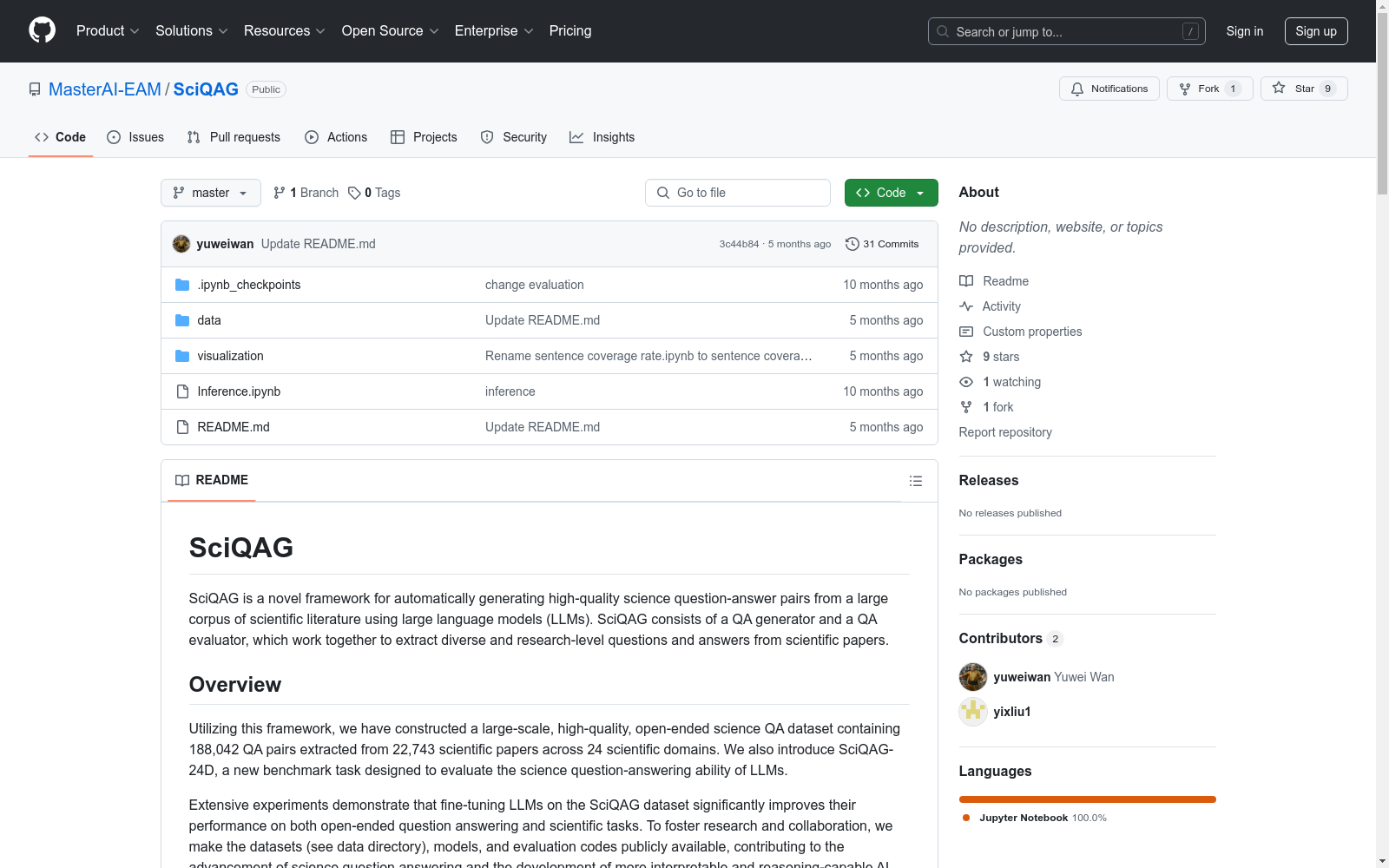 SciQAG-24D|科学问答数据集|语言模型微调数据集