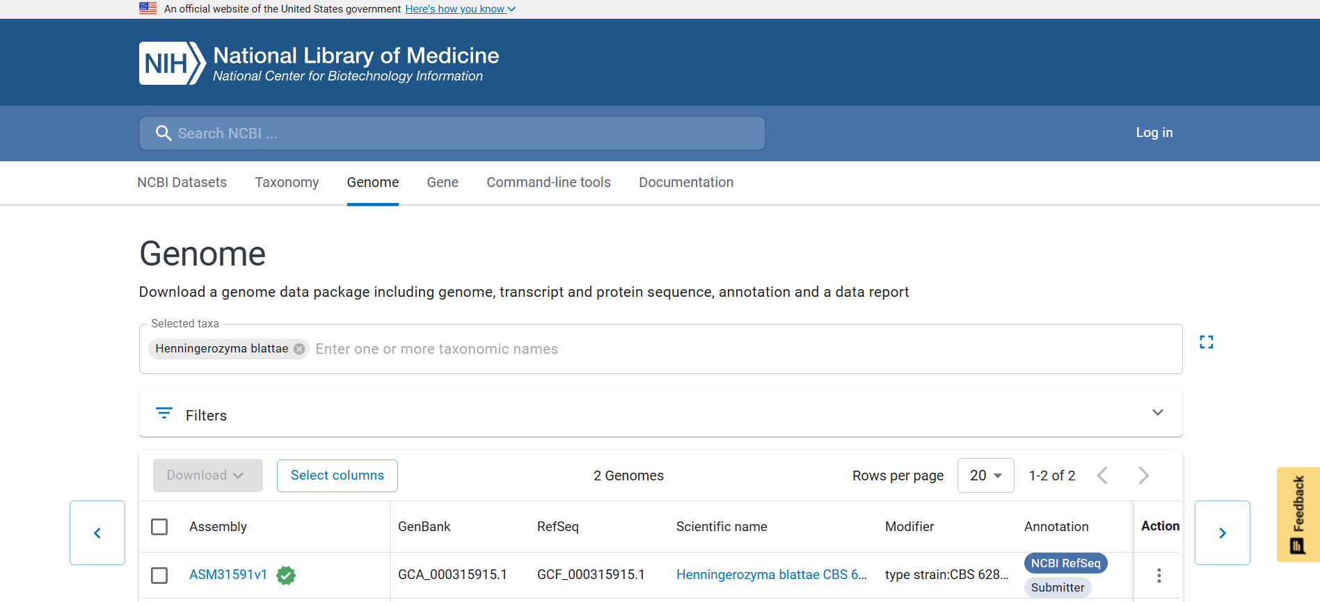 Cockroach Genome Database|基因组学数据集|昆虫生物学数据集