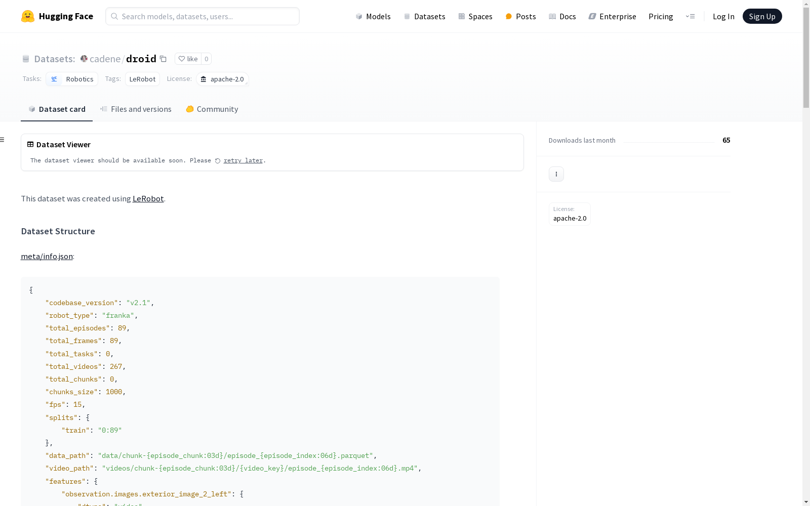 发布 droid 数据集, 应用在 机器人学、计算机视觉 领域