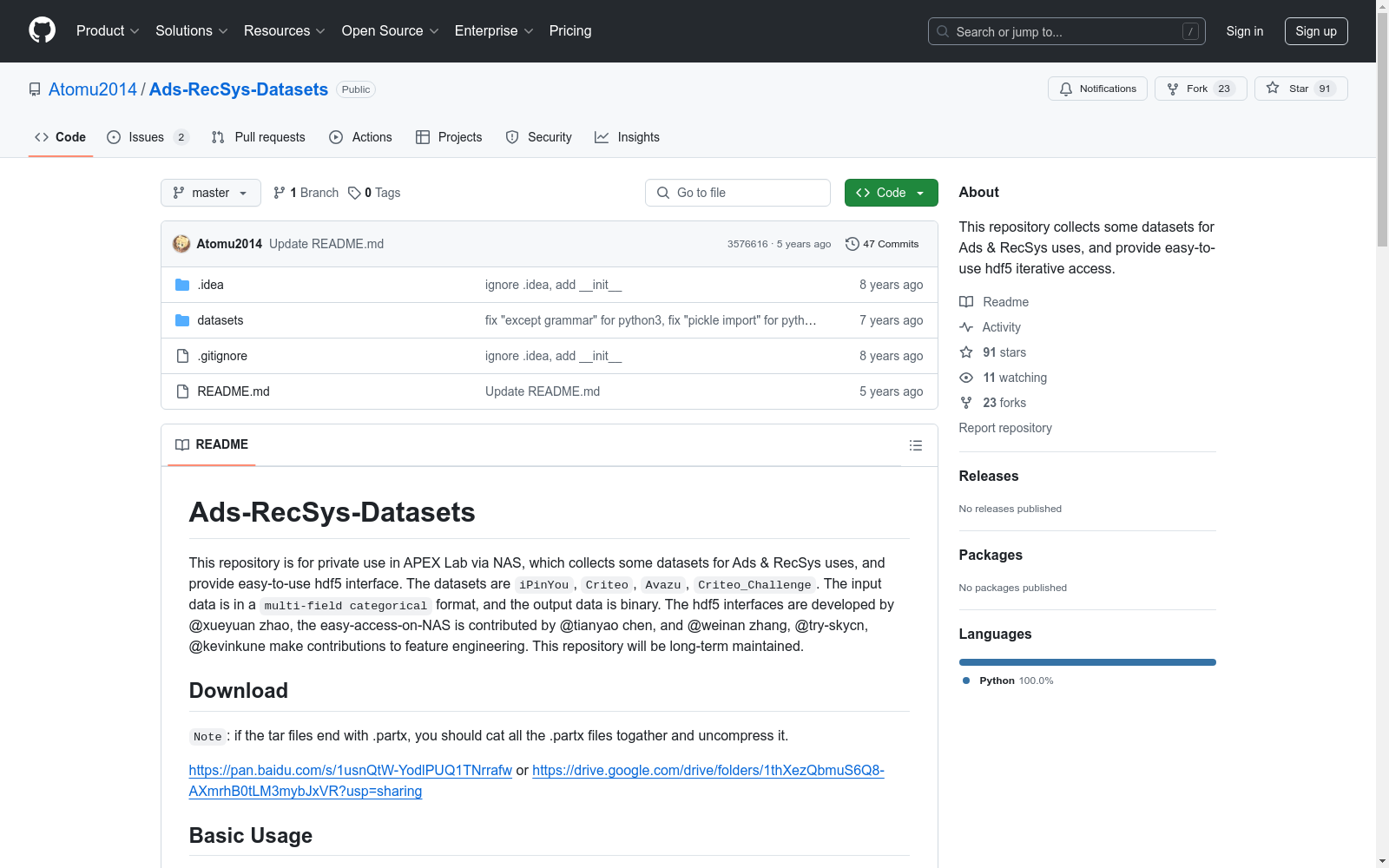 iPinYou, Criteo, Avazu, Criteo_Challenge|在线广告数据集|点击率预测数据集