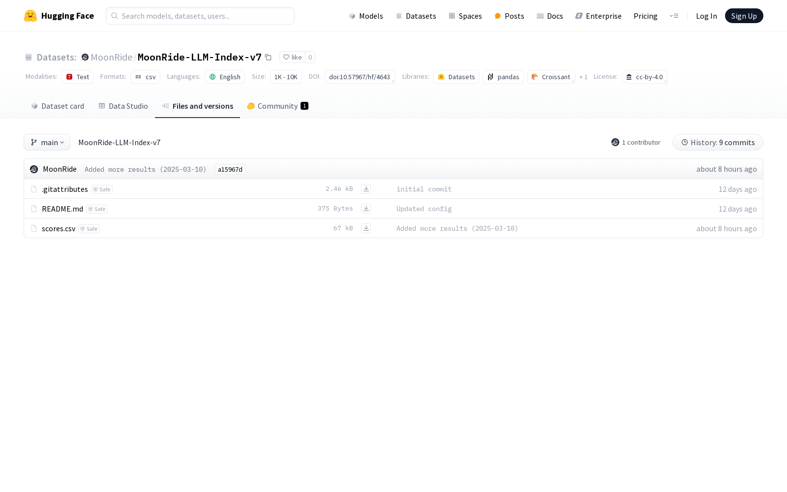 发布 MoonRide-LLM-Index-v7 数据集, 应用在 自然语言处理、机器学习模型评估 领域