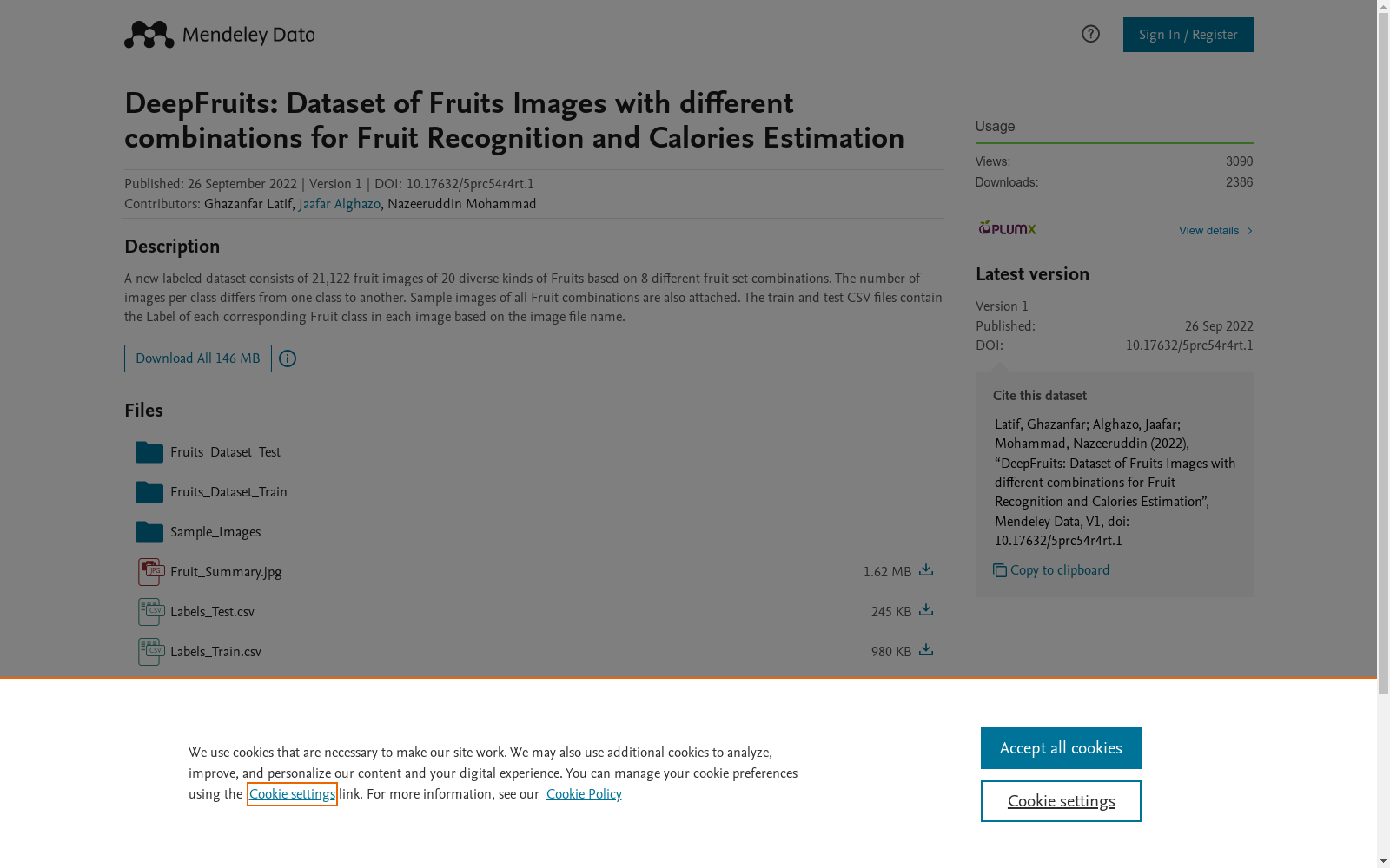DeepFruits: Dataset of Fruits Images with different combinations for Fruit Recognition and ...