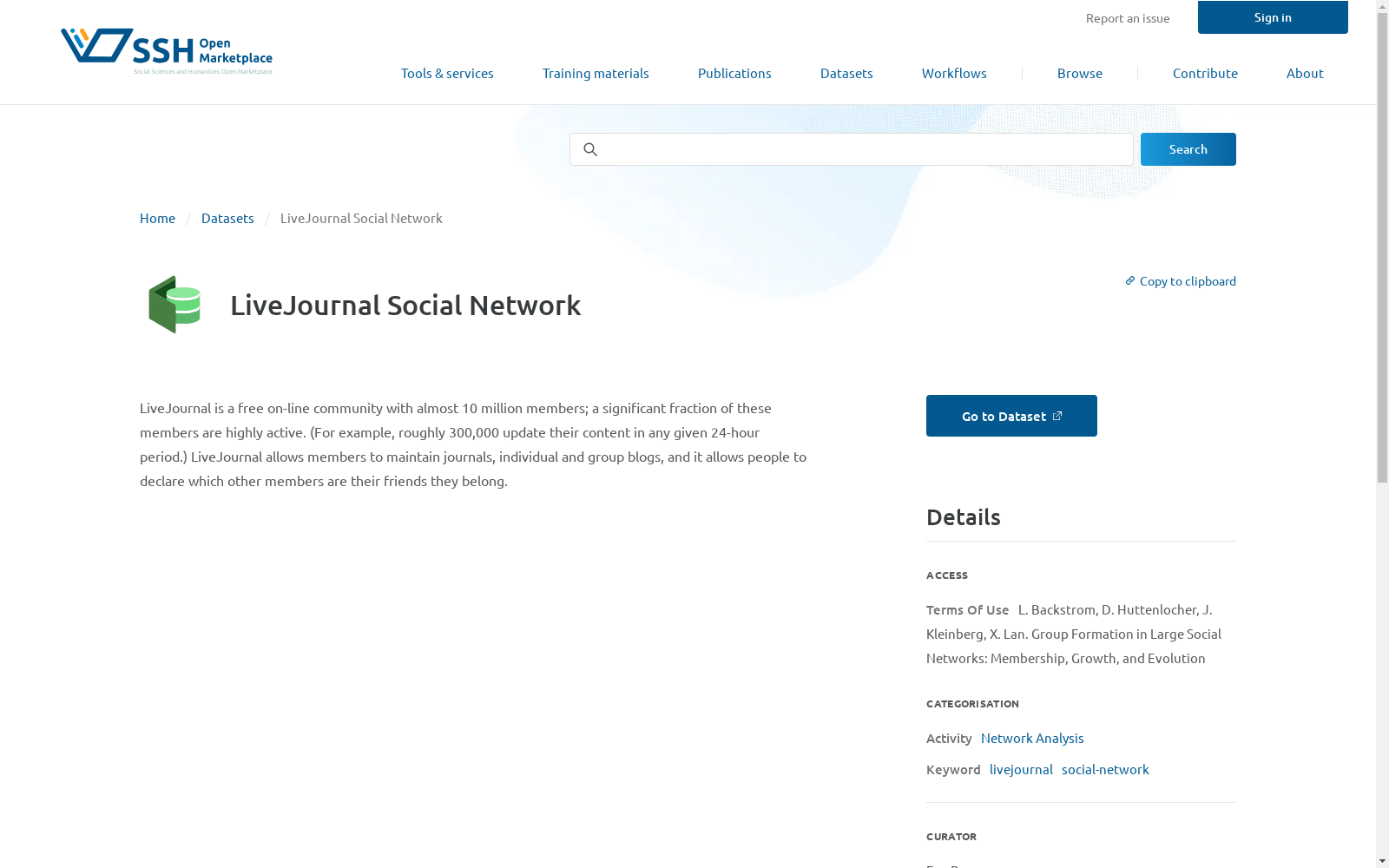LiveJournal Social Network|社交网络数据集|在线社区数据集