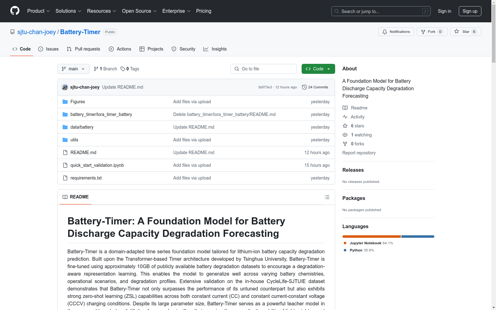 CycleLife-SJTUIE|电池健康预测数据集|锂离子电池退化数据集
