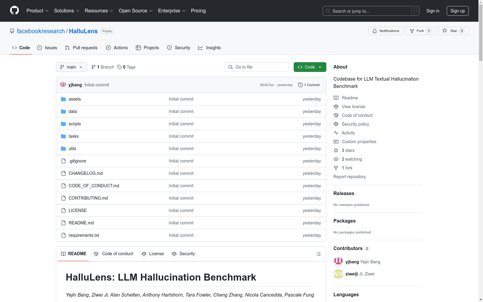HalluLens|自然语言处理数据集|机器学习评估数据集