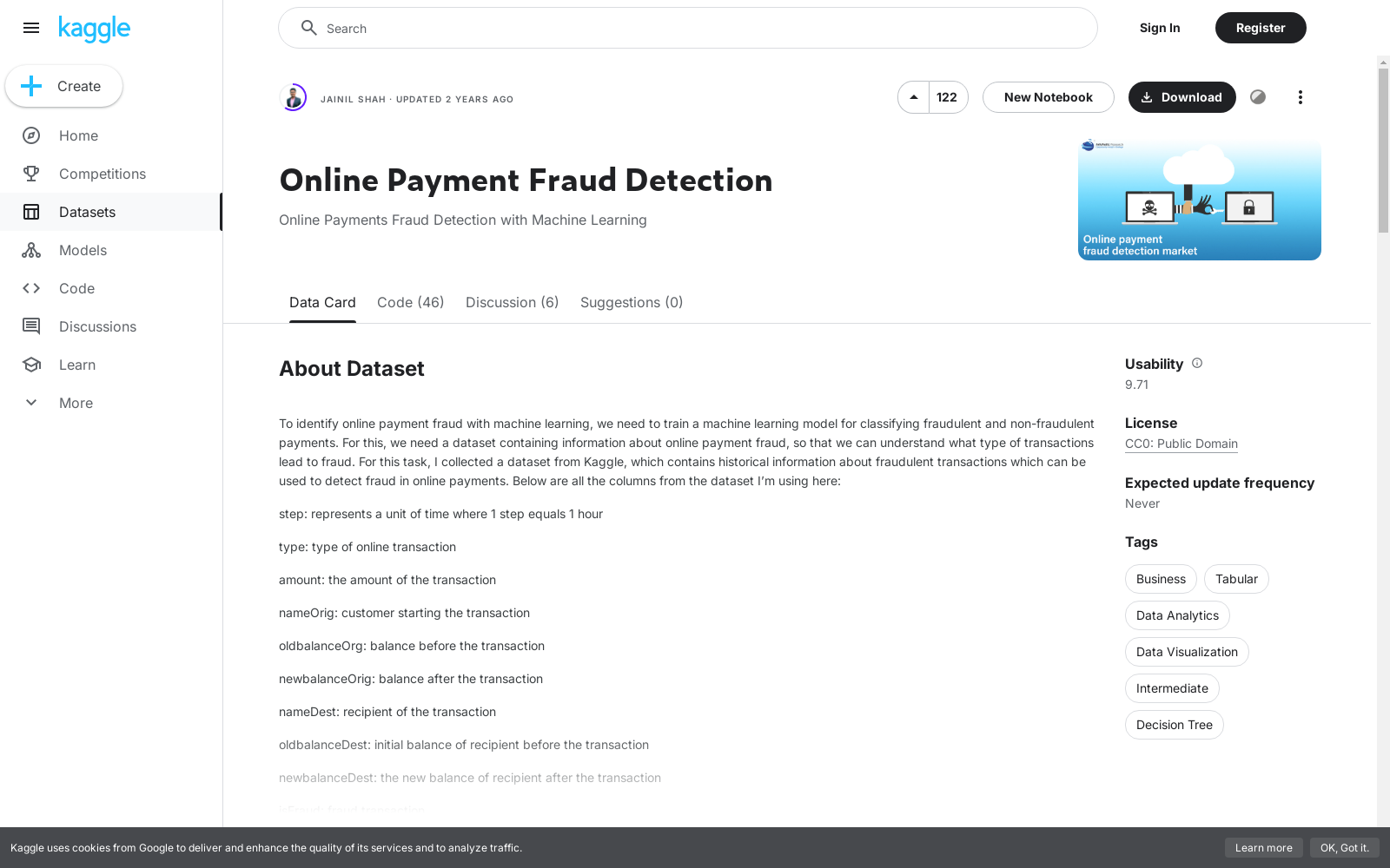 Online Payment Fraud Detection|在线支付欺诈检测数据集|机器学习数据集