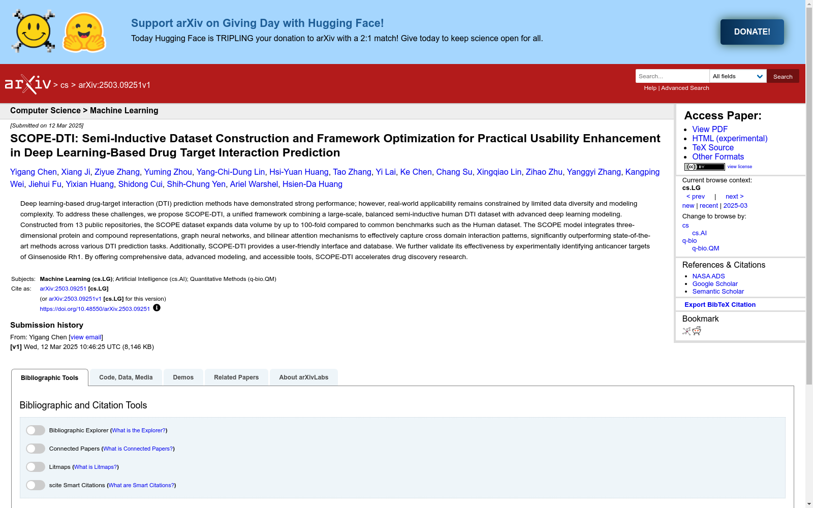 SCOPE-DTI|药物发现数据集|生物信息学数据集