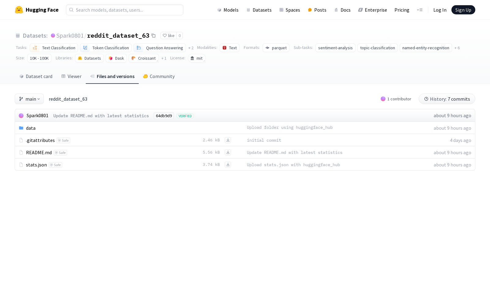 发布 reddit_dataset_63 数据集, 应用在 社交媒体分析、去中心化网络 领域