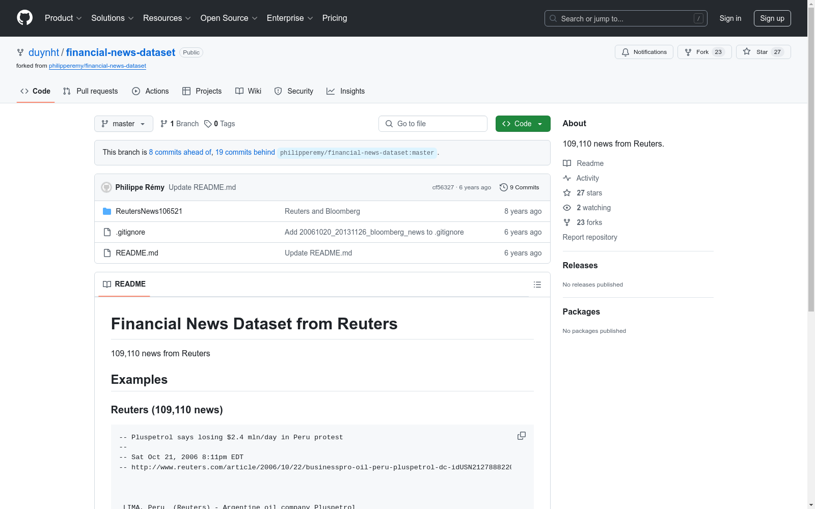 Financial News Dataset from Reuters|财经新闻数据集|数据集数据集