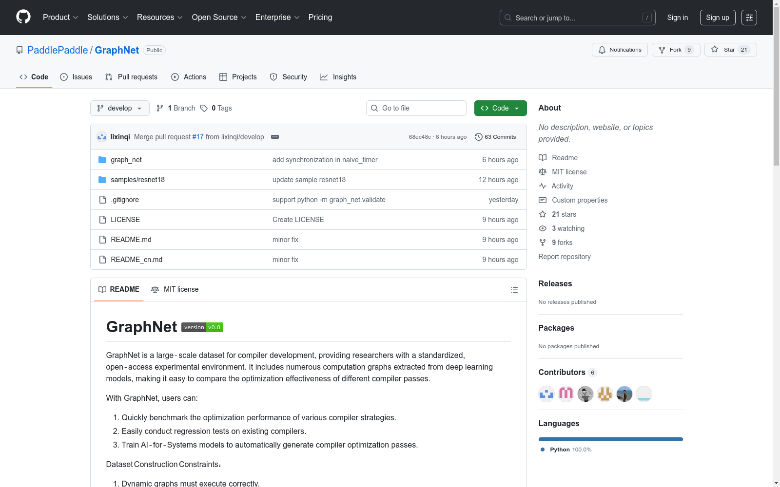 GraphNet|编译器优化数据集|深度学习数据集
