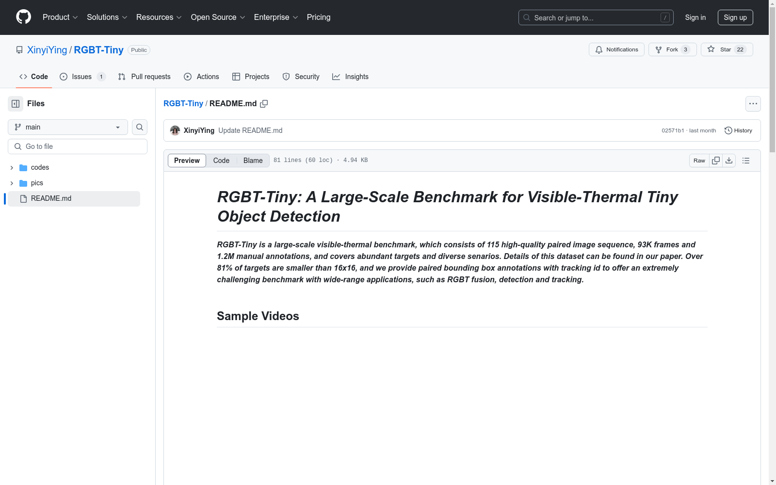 国防科技大学 发布 RGBT-Tiny 数据集, 应用在 目标检测、双模态数据 领域