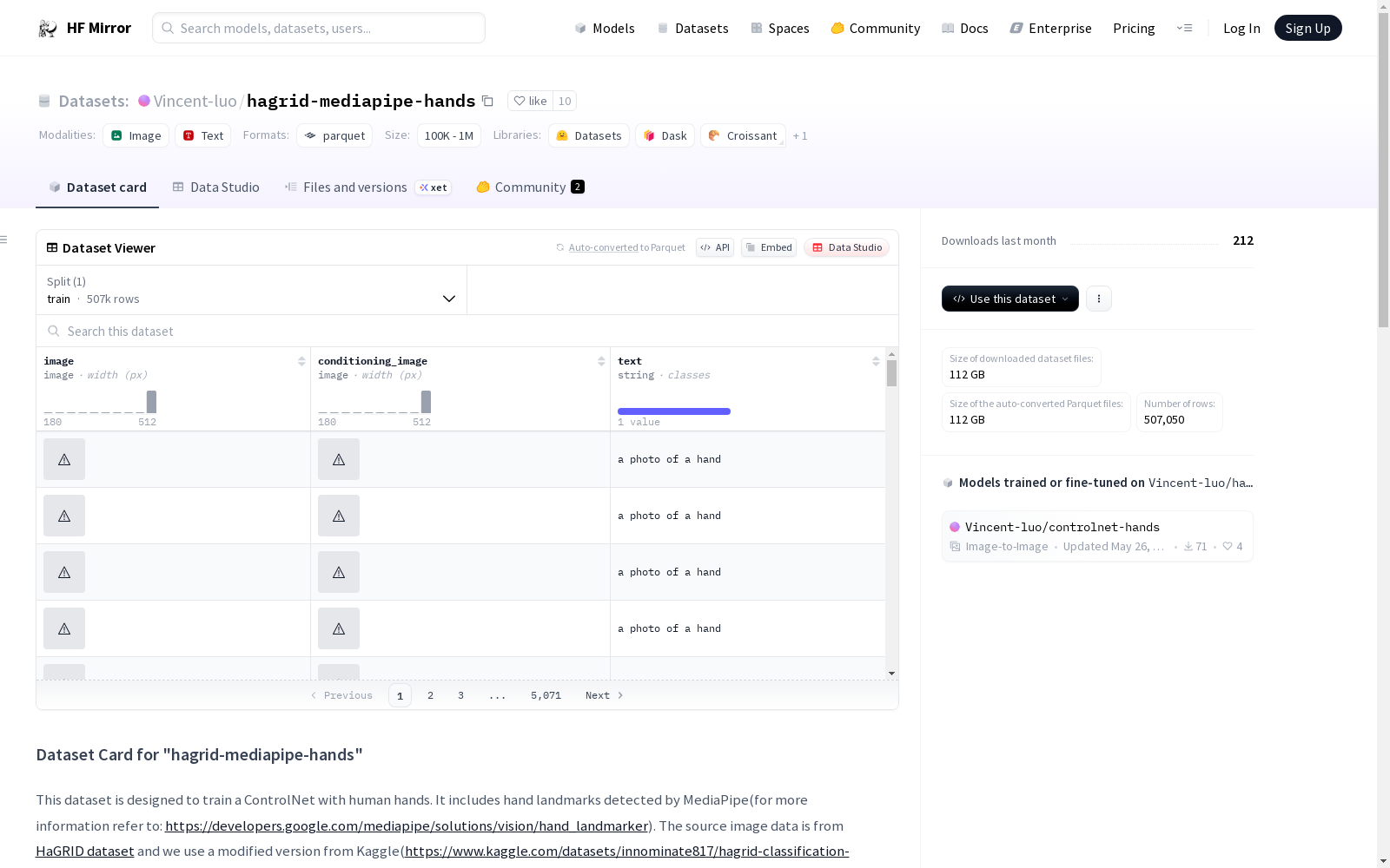 Vincent-luo/hagrid-mediapipe-hands|手部识别数据集|计算机视觉数据集