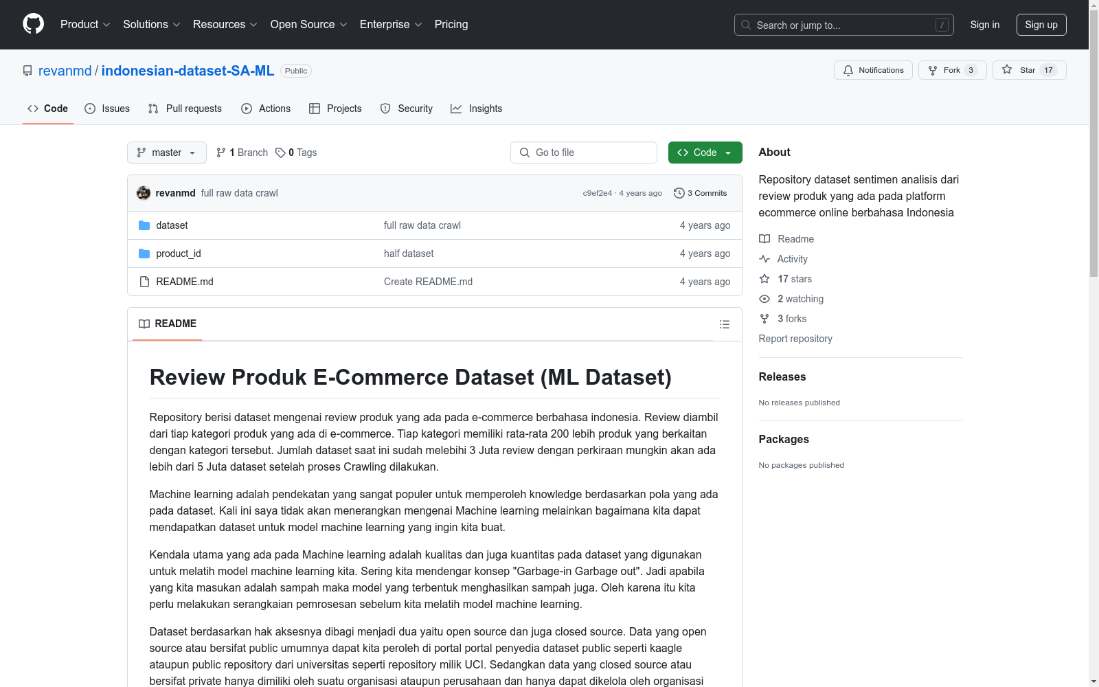 Review Produk E-Commerce Dataset (ML Dataset)|电商评论数据集|机器学习数据集