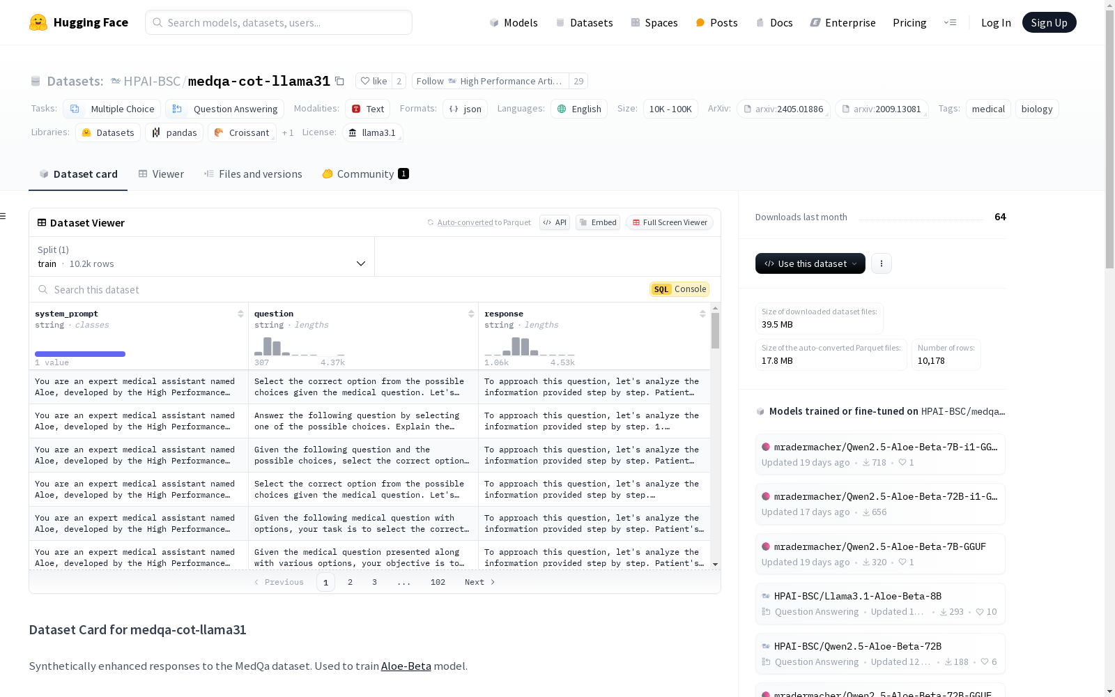 medqa-cot-llama31|医学问答数据集|自然语言处理数据集