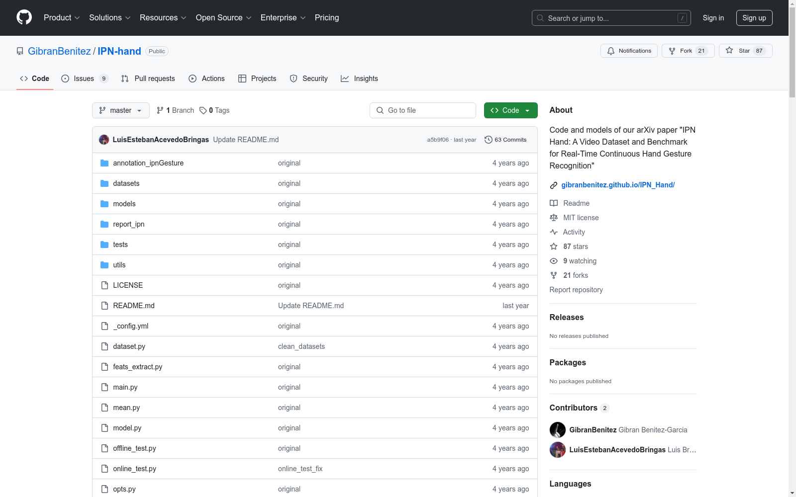 IPN Hand|手势识别数据集|人机交互数据集