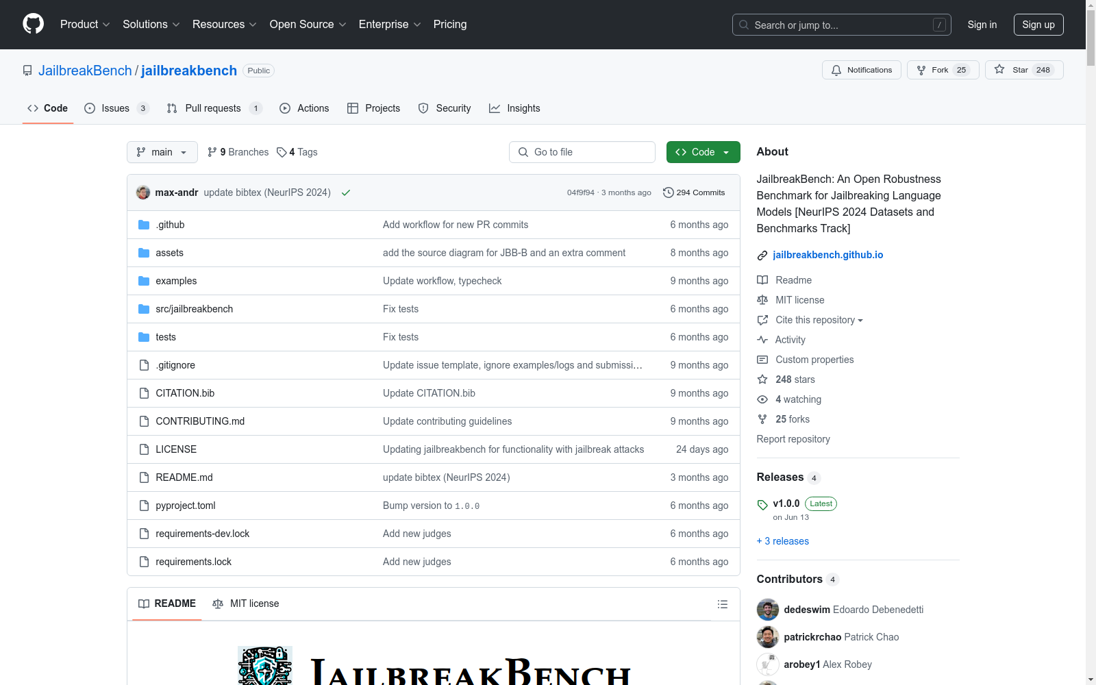 JailbreakBench|鲁棒性评估数据集|越狱攻击数据集