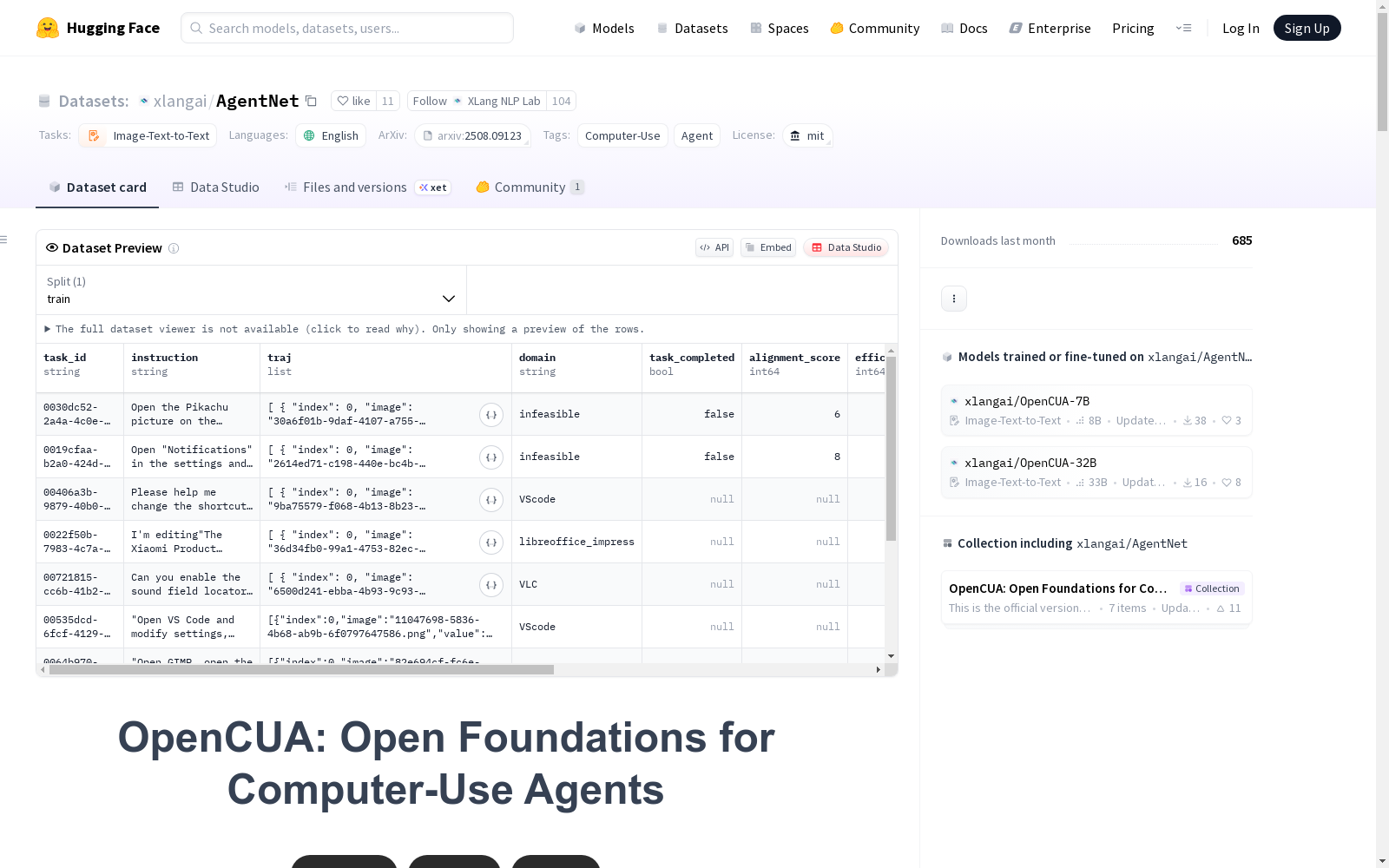 AGENTNET|计算机使用代理数据集|机器学习数据集