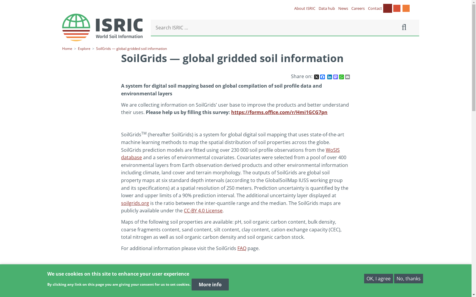 SoilGrids - Global Soil Property Maps|土壤科学数据集|地理信息系统数据集