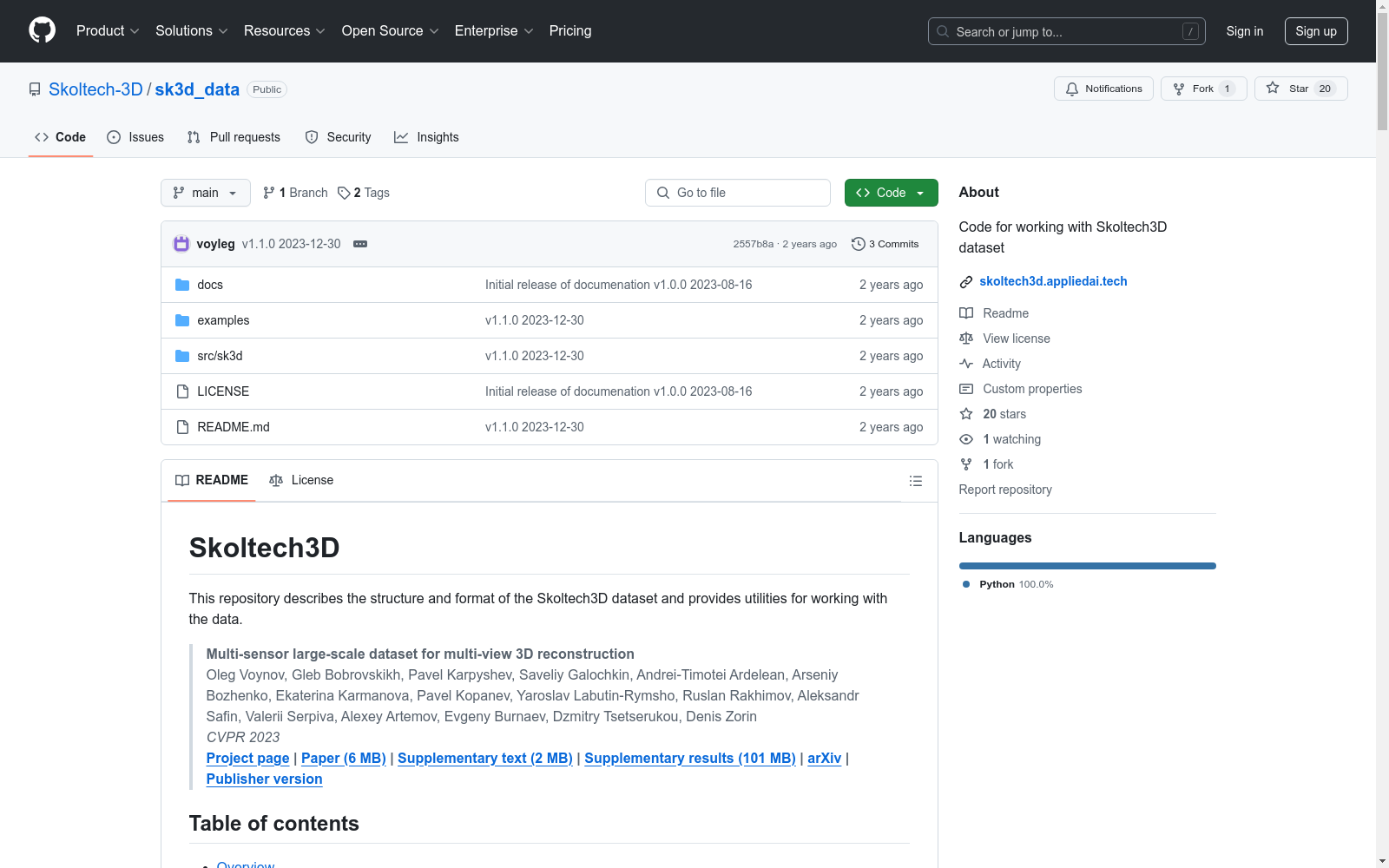Skoltech3D|三维重建数据集|多传感器数据数据集