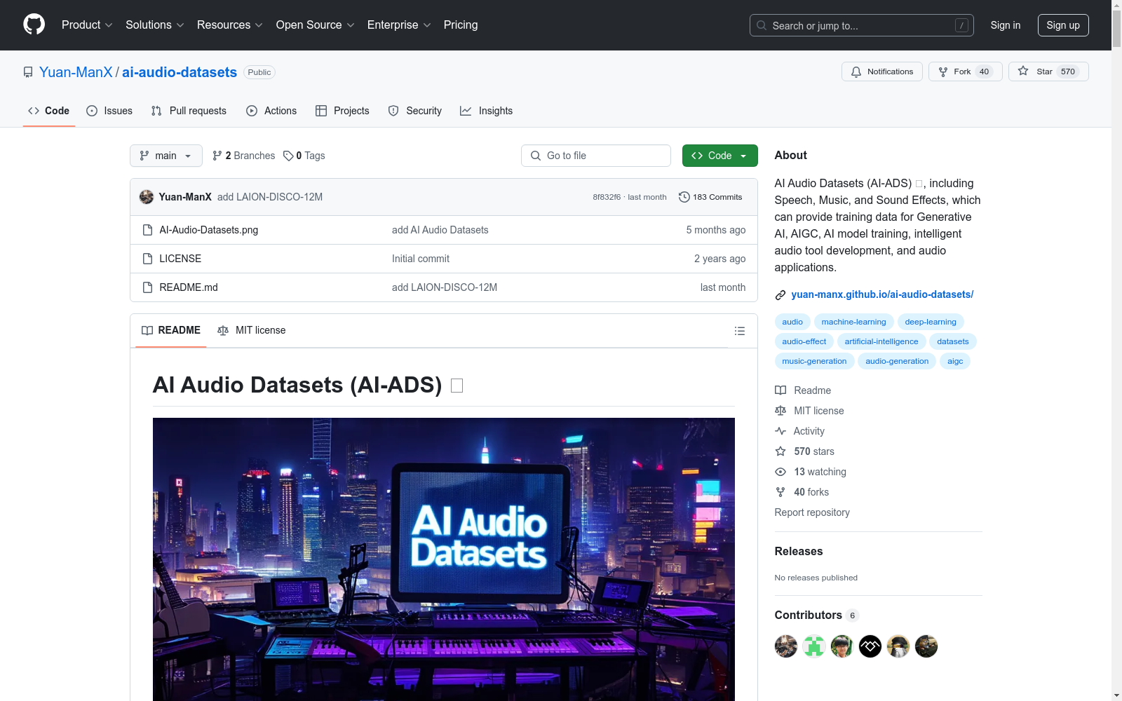 AI Audio Datasets List (AI-ADL)|音频处理数据集|AI技术数据集