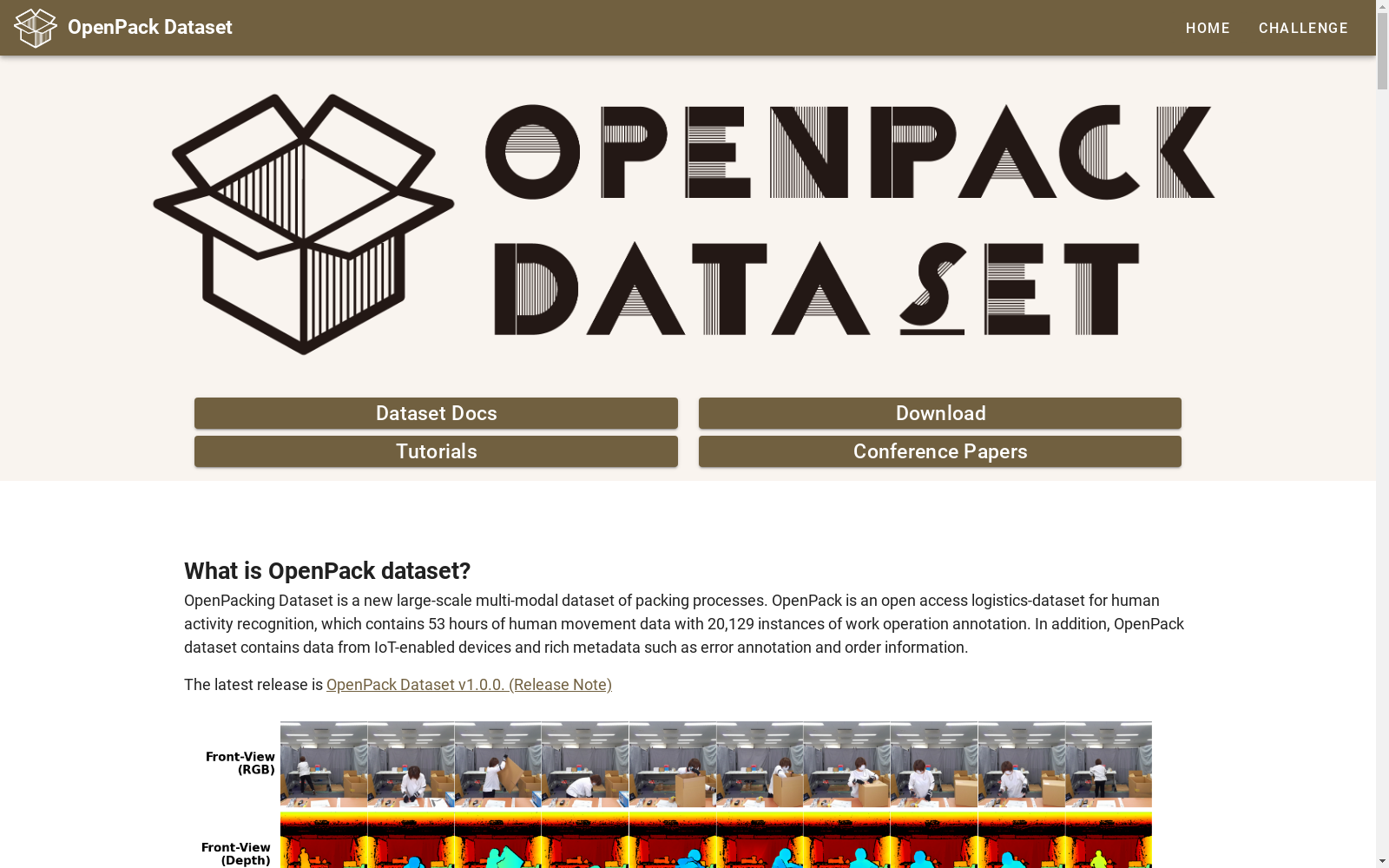 OpenPack|工业包装数据集|动作识别数据集