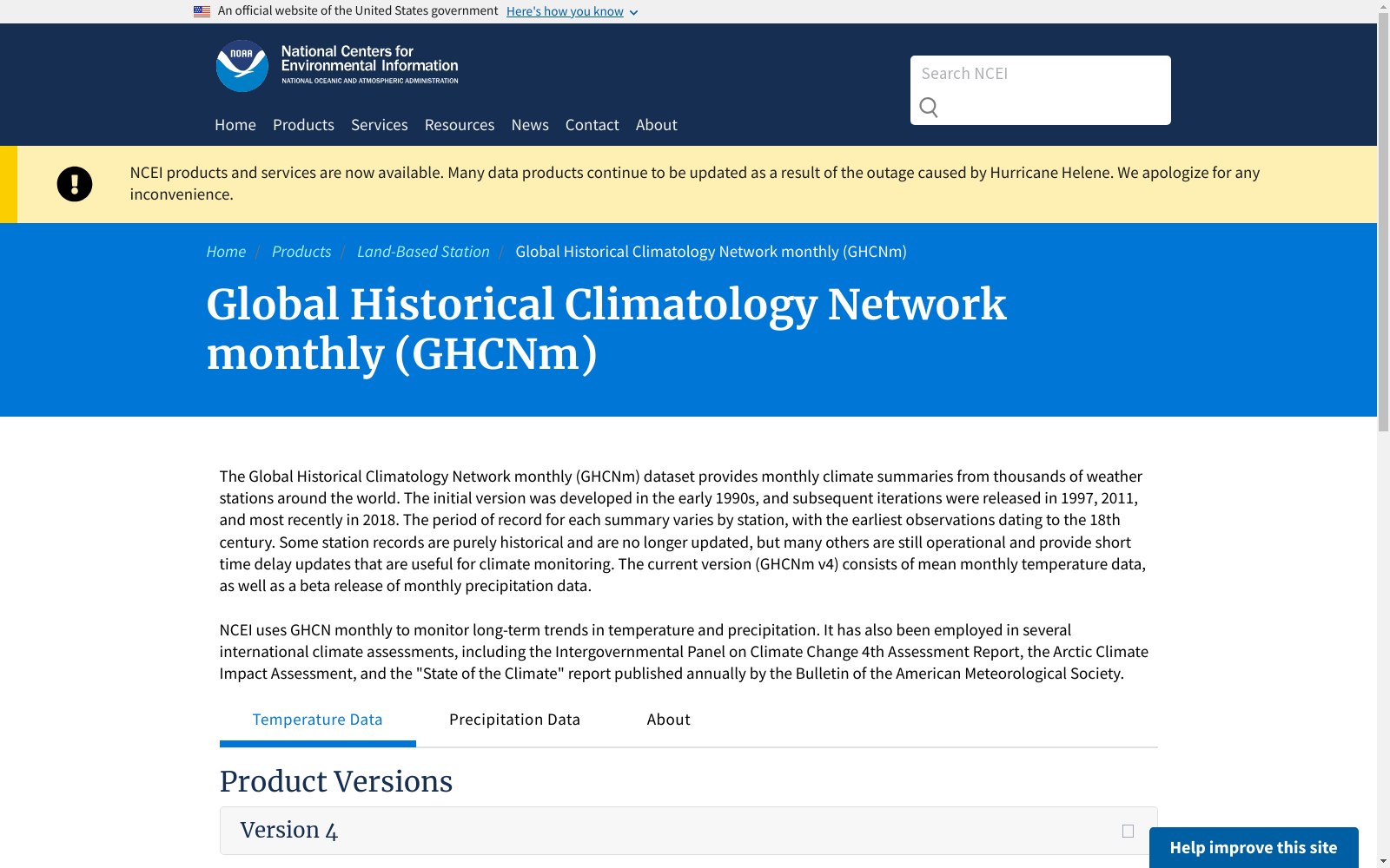 GHCN-M Monthly Climate Dataset|气候数据数据集|气象监测数据集