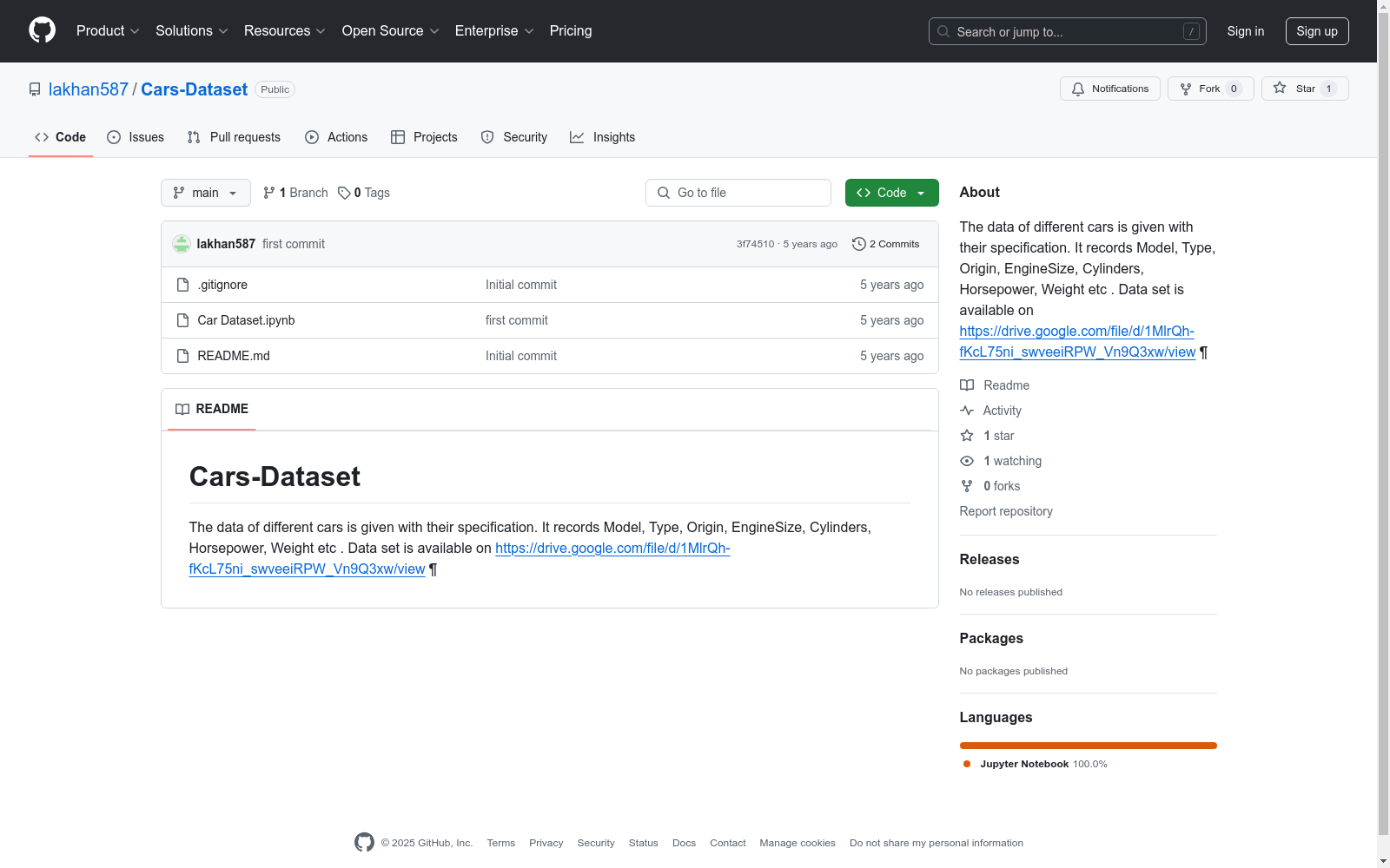 Cars-Dataset|汽车数据数据集|车辆性能数据集