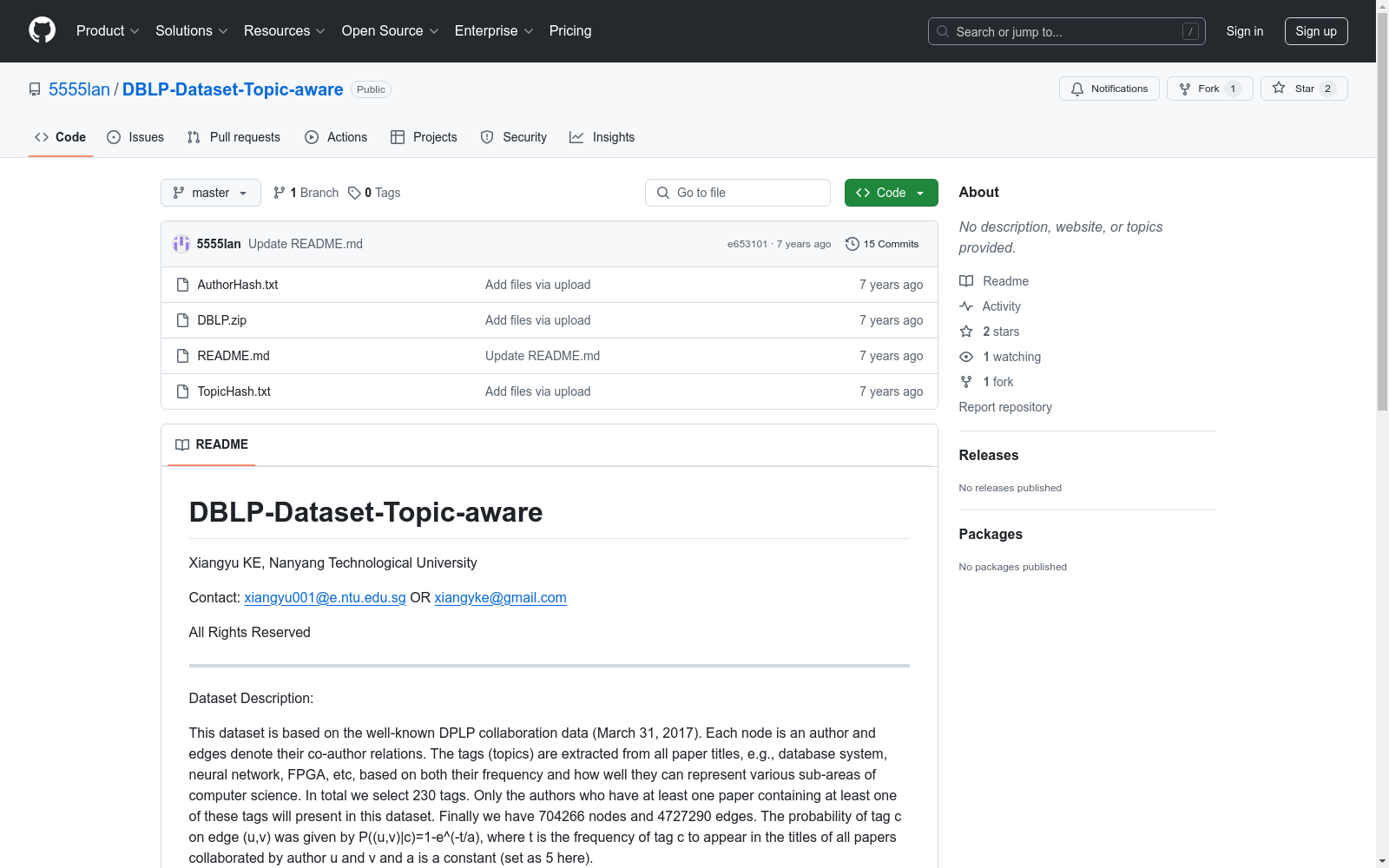 DBLP-Dataset-Topic-aware|计算机科学数据集|合作网络数据集