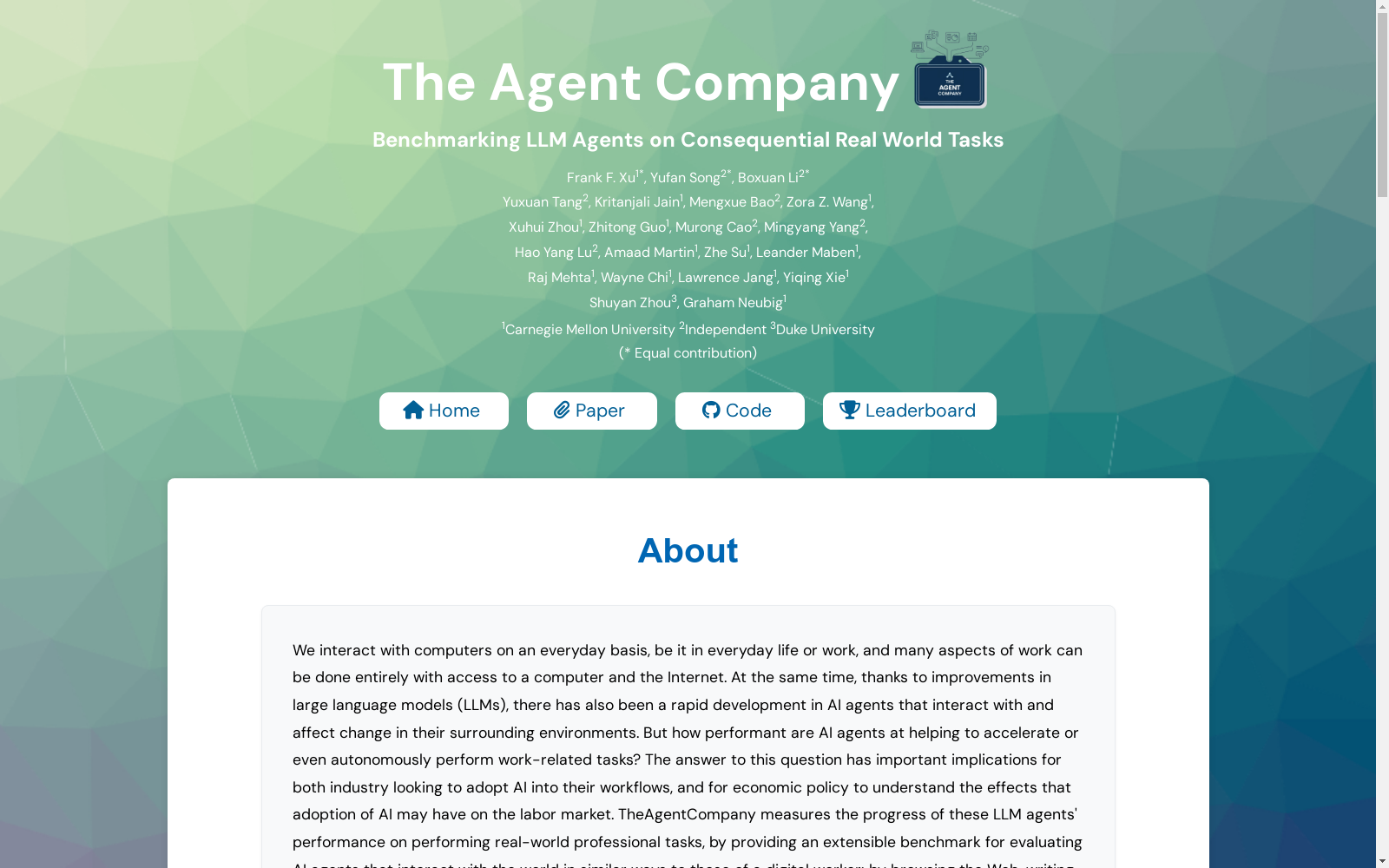 TheAgentCompany|AI代理数据集|任务自动化数据集