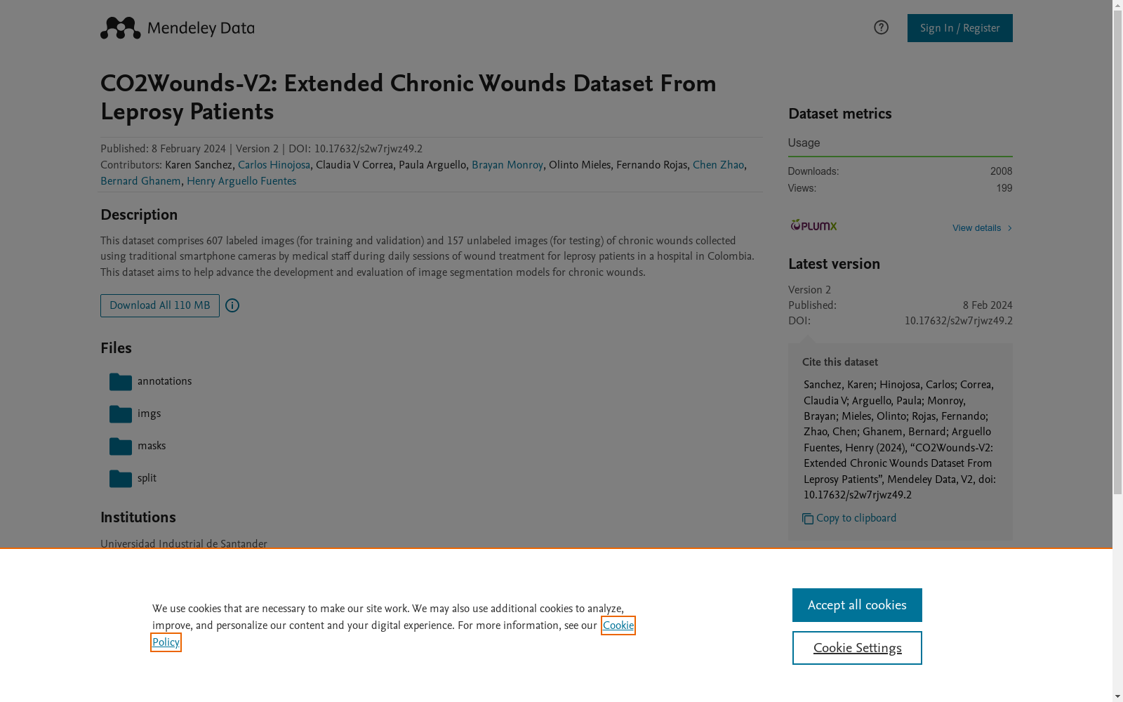 CO2Wounds-V2|医学图像处理数据集|慢性伤口管理数据集