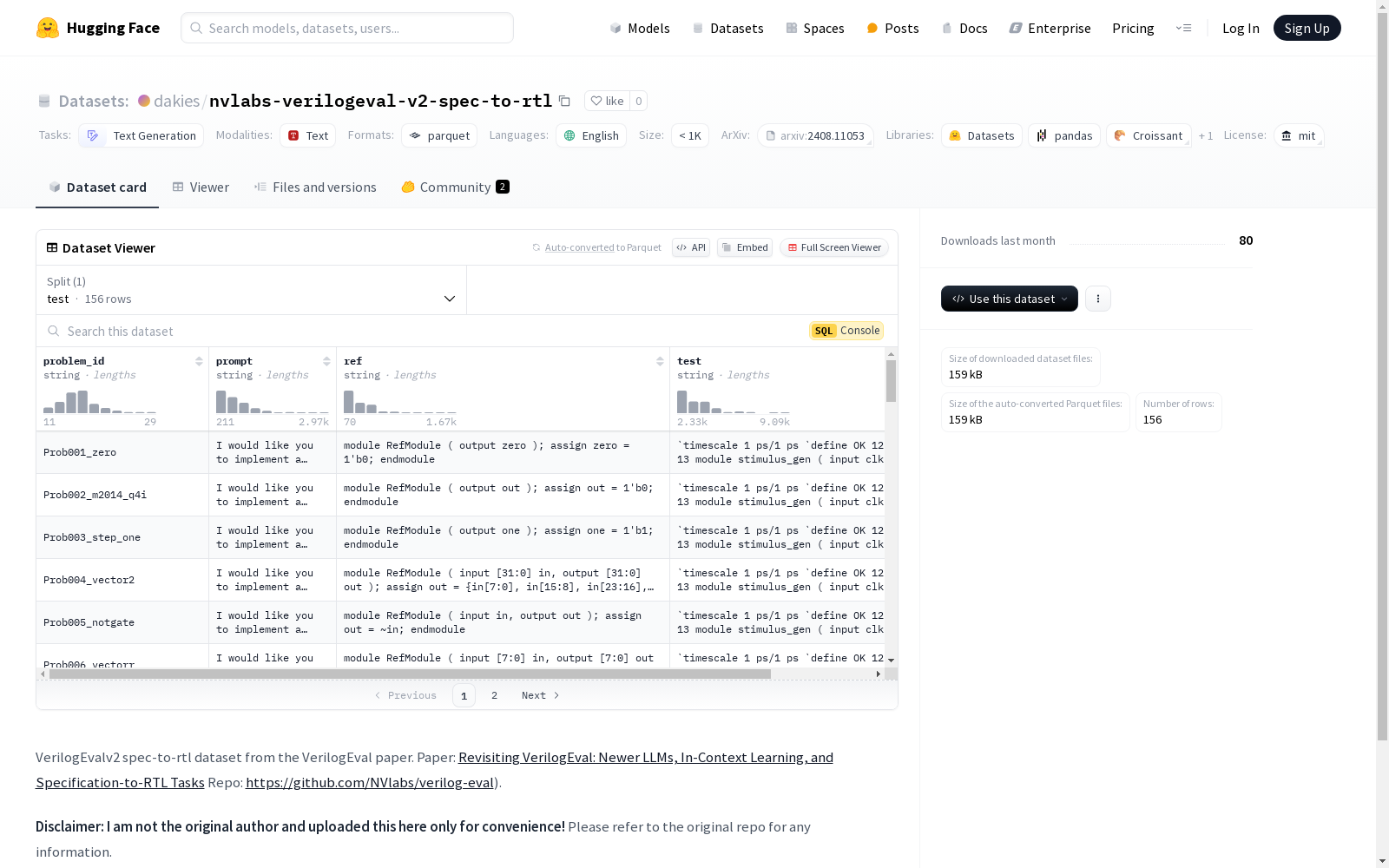 nvlabs-verilogeval-v2-spec-to-rtl|硬件设计数据集|Verilog数据集