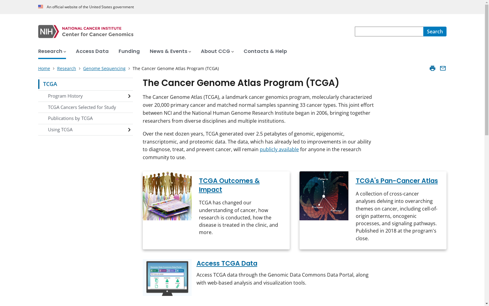 The Cancer Genome Atlas (TCGA)|癌症基因组学数据集|分子特征分析数据集