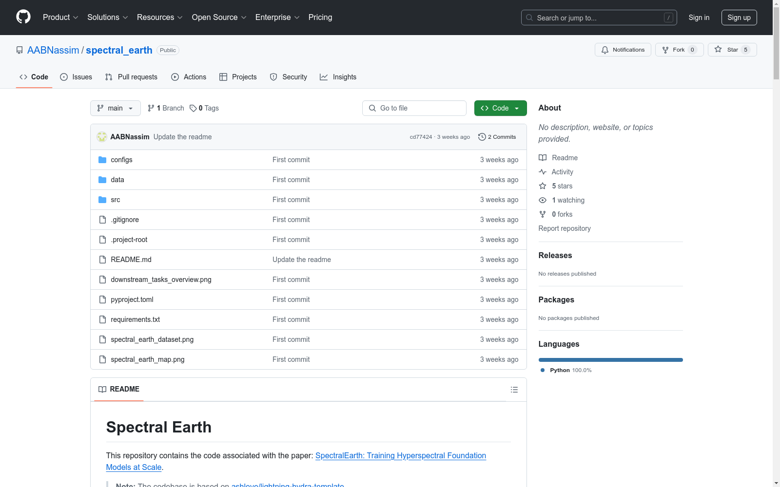 Spectral Earth dataset|高光谱遥感数据集|环境监测数据集