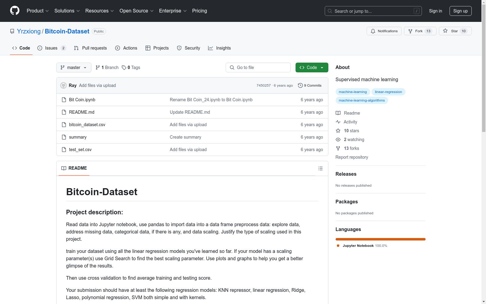 Bitcoin-Dataset|比特币市场分析数据集|加密货币数据集