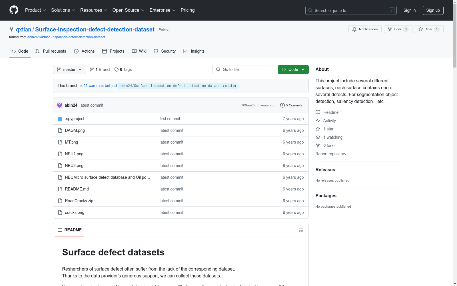 Surface defect datasets|表面缺陷检测数据集|图像处理数据集