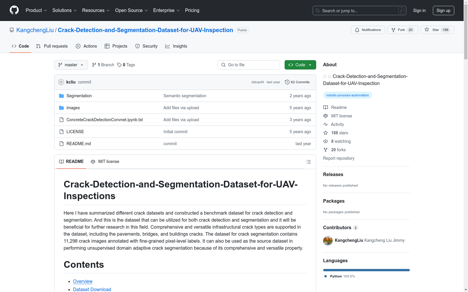 Crack Detection And Segmentation Dataset For Uav Inspections 无人机检测数据集 裂缝分割数据集
