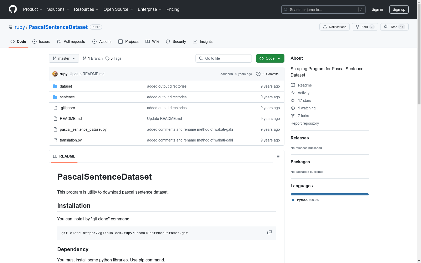 Pascal Sentence Dataset|图像识别数据集|自然语言处理数据集