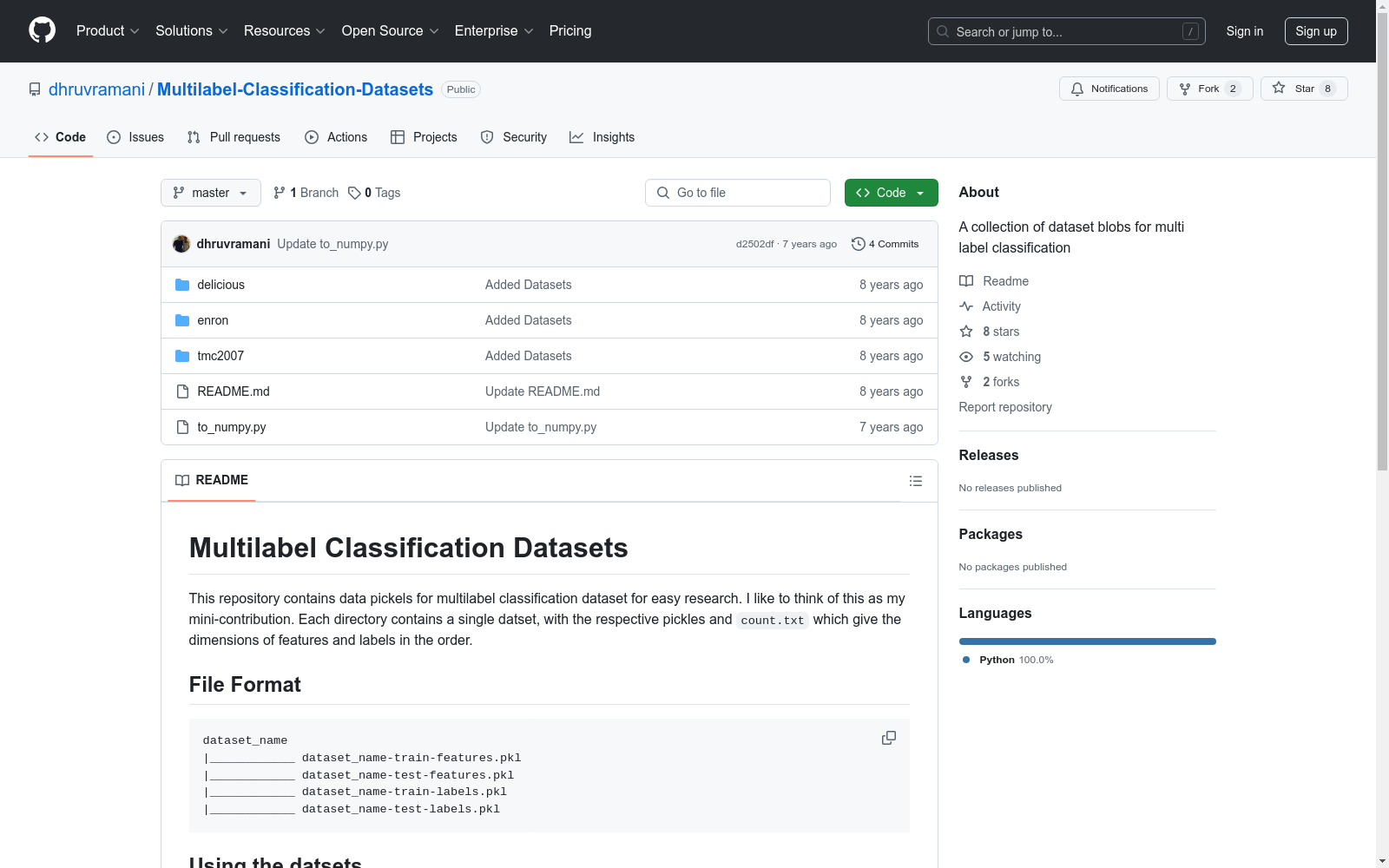 Multilabel Classification Datasets|多标签分类数据集|机器学习数据集