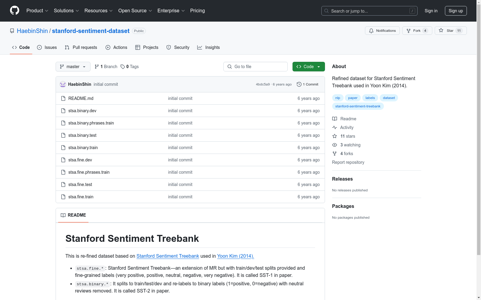 Stanford Sentiment Treebank|情感分析数据集|机器学习数据集